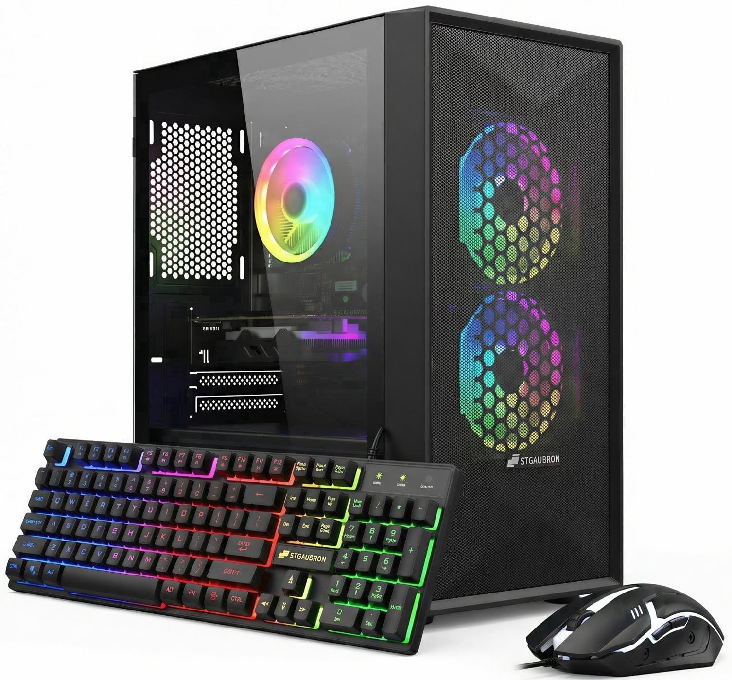 STGAubron Gaming PC Desktop, Intel Core I5 up to 3.7G, RX 550 4G, 16GB ...