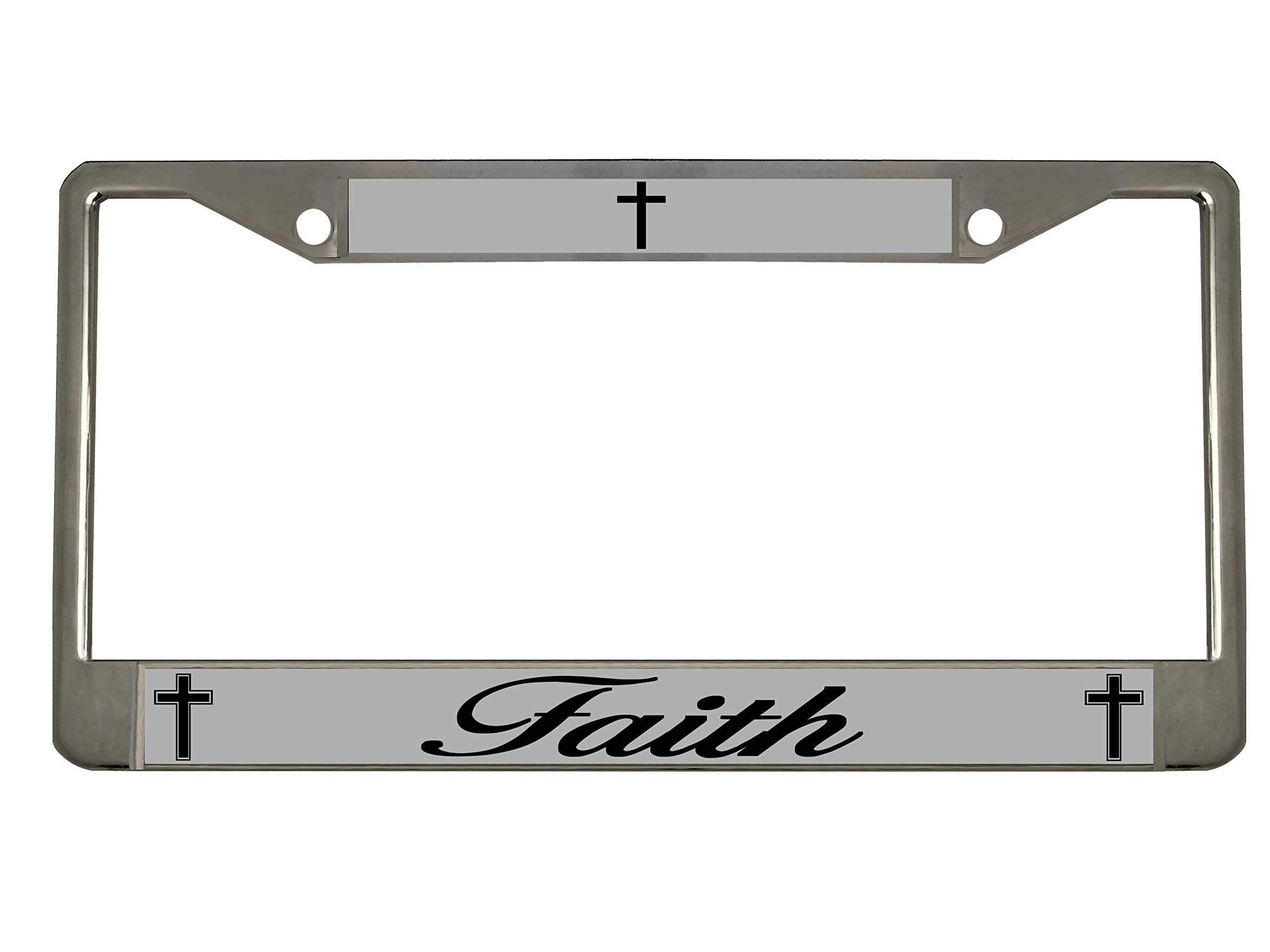STHANCAT OF TAMPA Faith with Cross, Religious Christian Stainless Steel ...