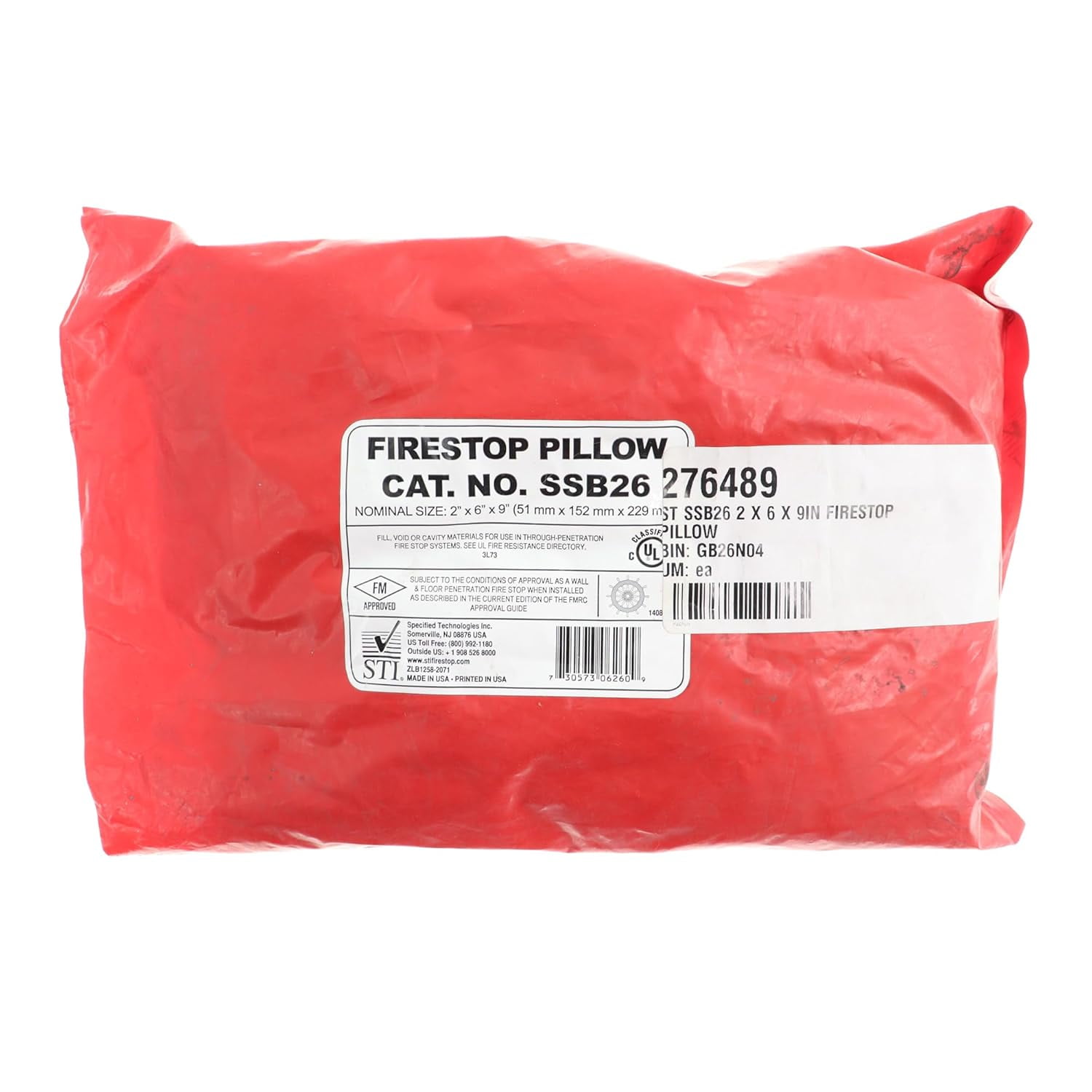 STI SSB26 Fire Stop Pillow 2" x 6" x 9" - Walmart.com