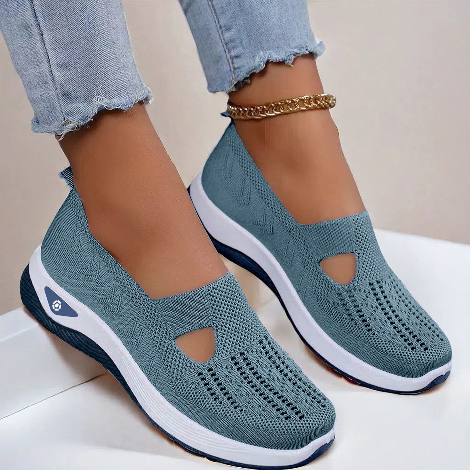 Stichou Women's Woven Orthopedic Breathable Soft Shoes Arch Support ...