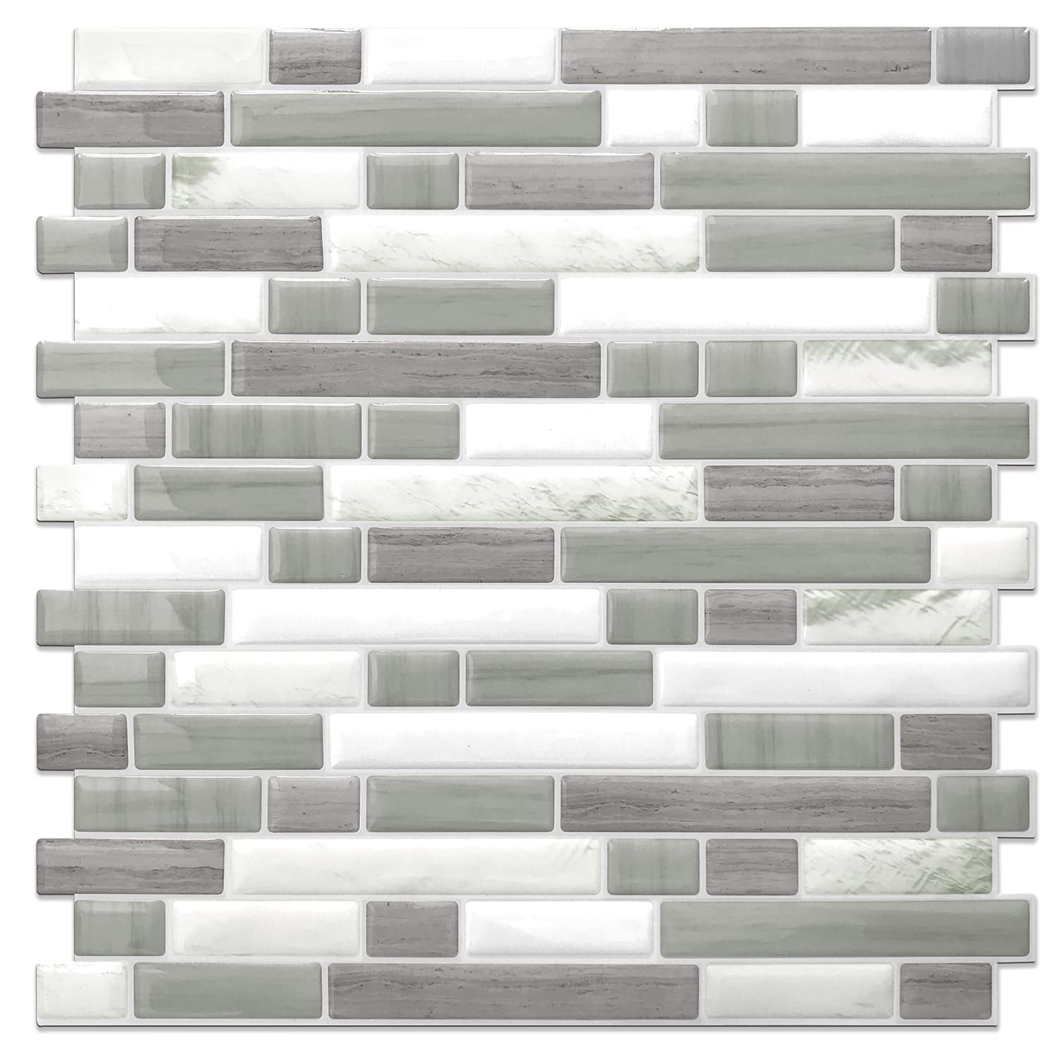 STICKGOO Thicker Design Peel and Stick Tile Backsplash, 12”×12”Stick on ...