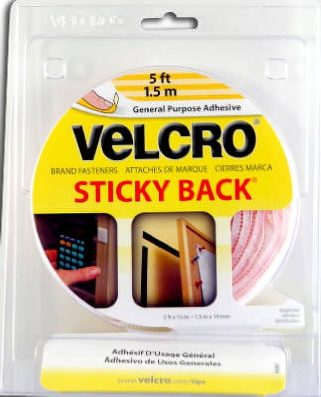 STICKY BACK TAPE WHITE 3/4" X 5', Each - Walmart.com