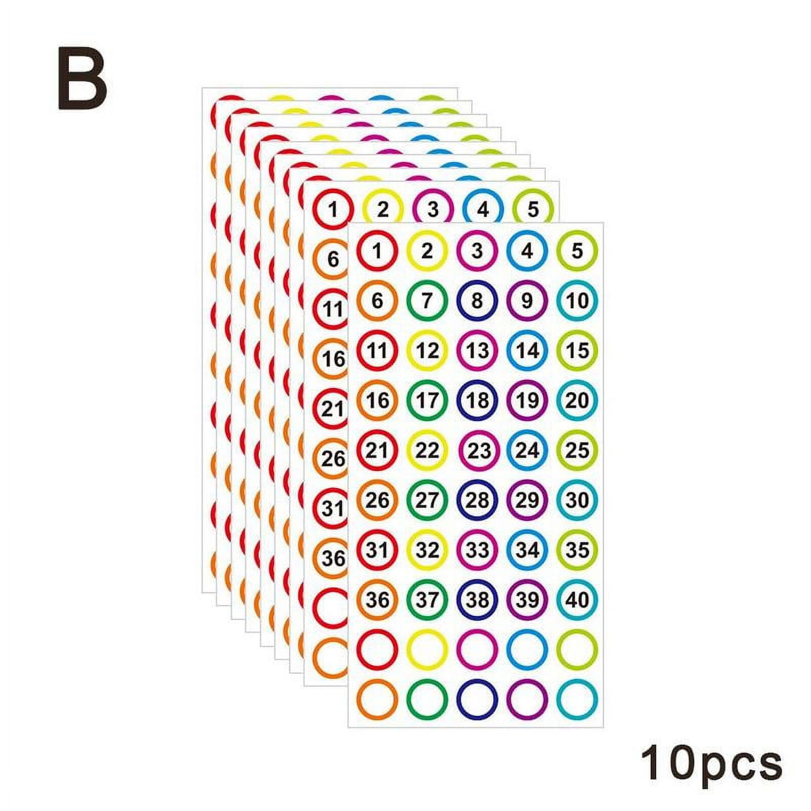 STICKY NUMBERED LABELS 1 to 40 SELF ADHESIVE STICKERS V4T7 - Walmart.com
