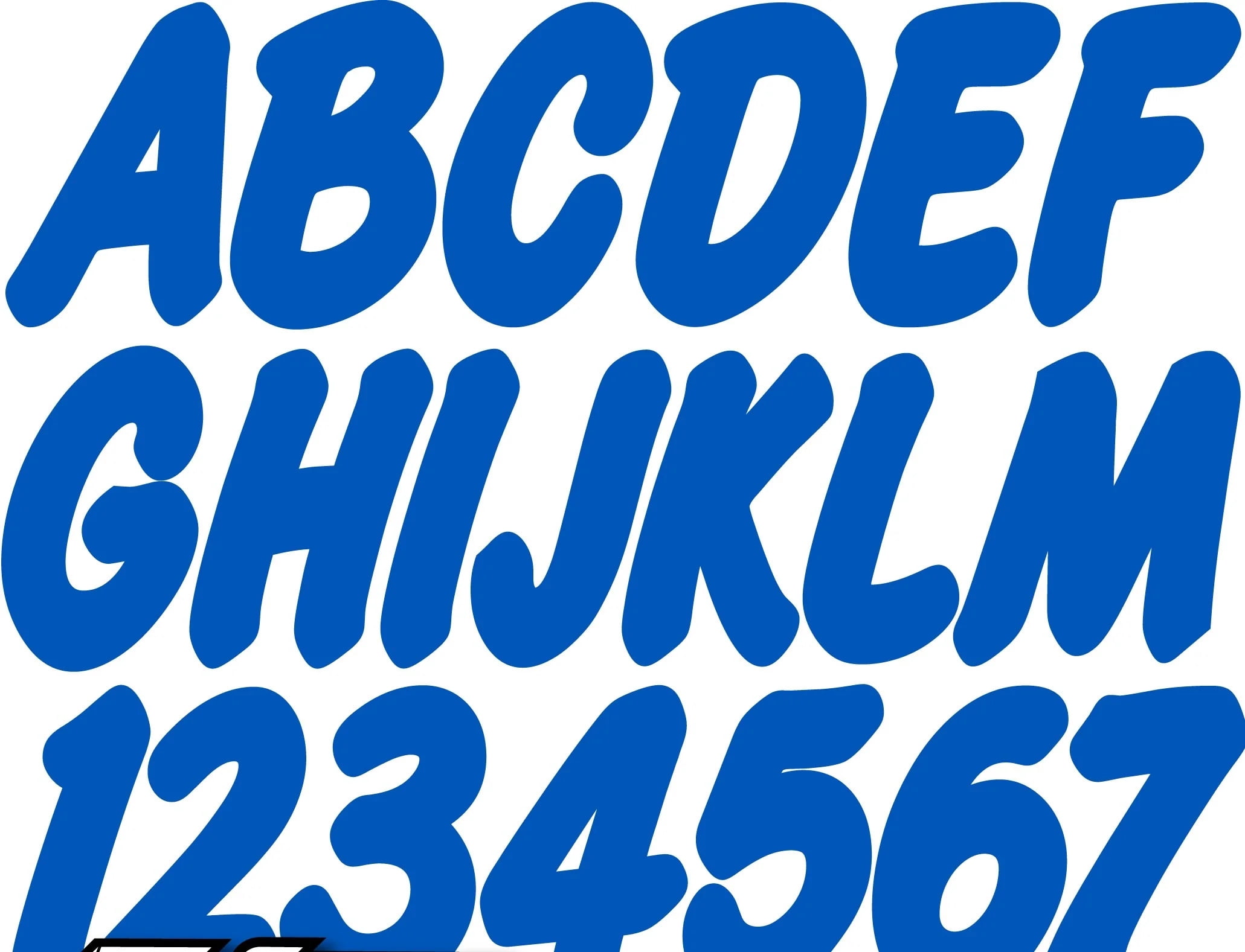 STIFFIE Whip-One Blue 3" Alpha-Numeric Registration Identification ...