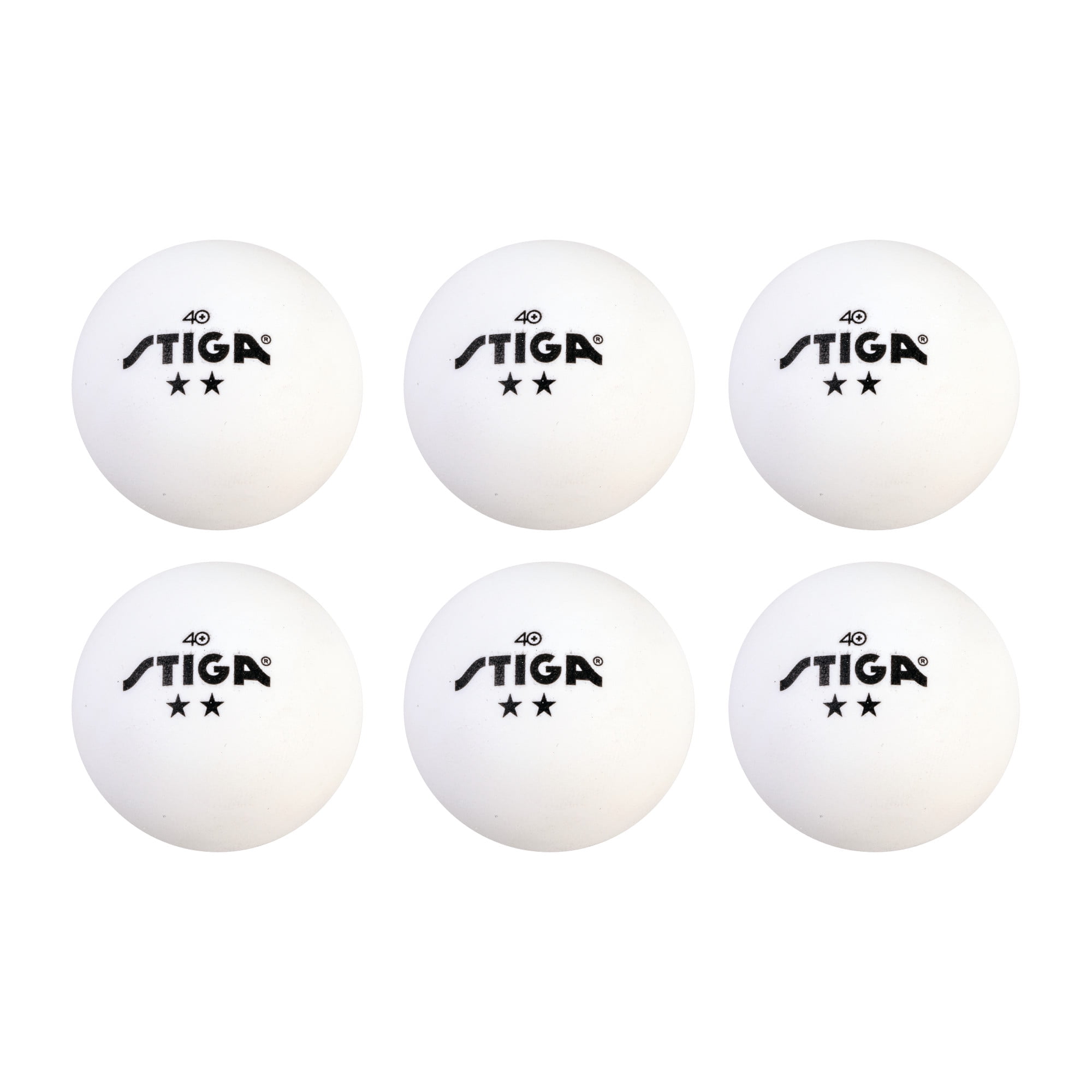 STIGA 2-Star White Table Tennis Balls (6-Pack) - Walmart.com