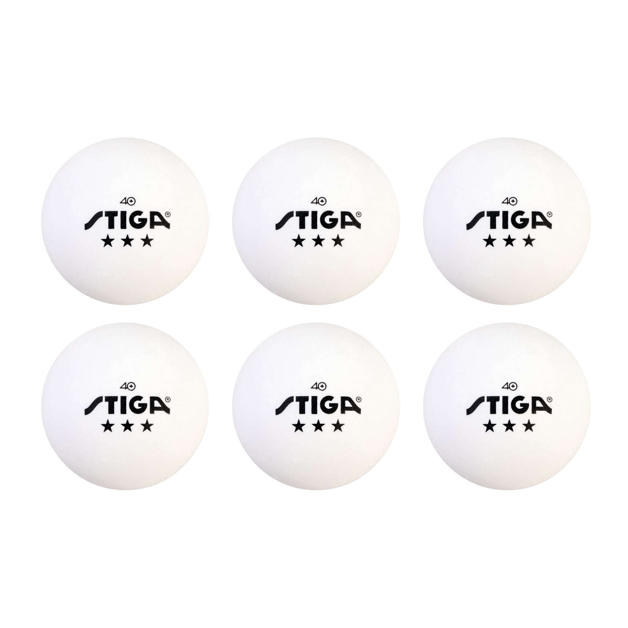 STIGA 3-Star White Table Tennis Balls (6-Pack) - Walmart.com