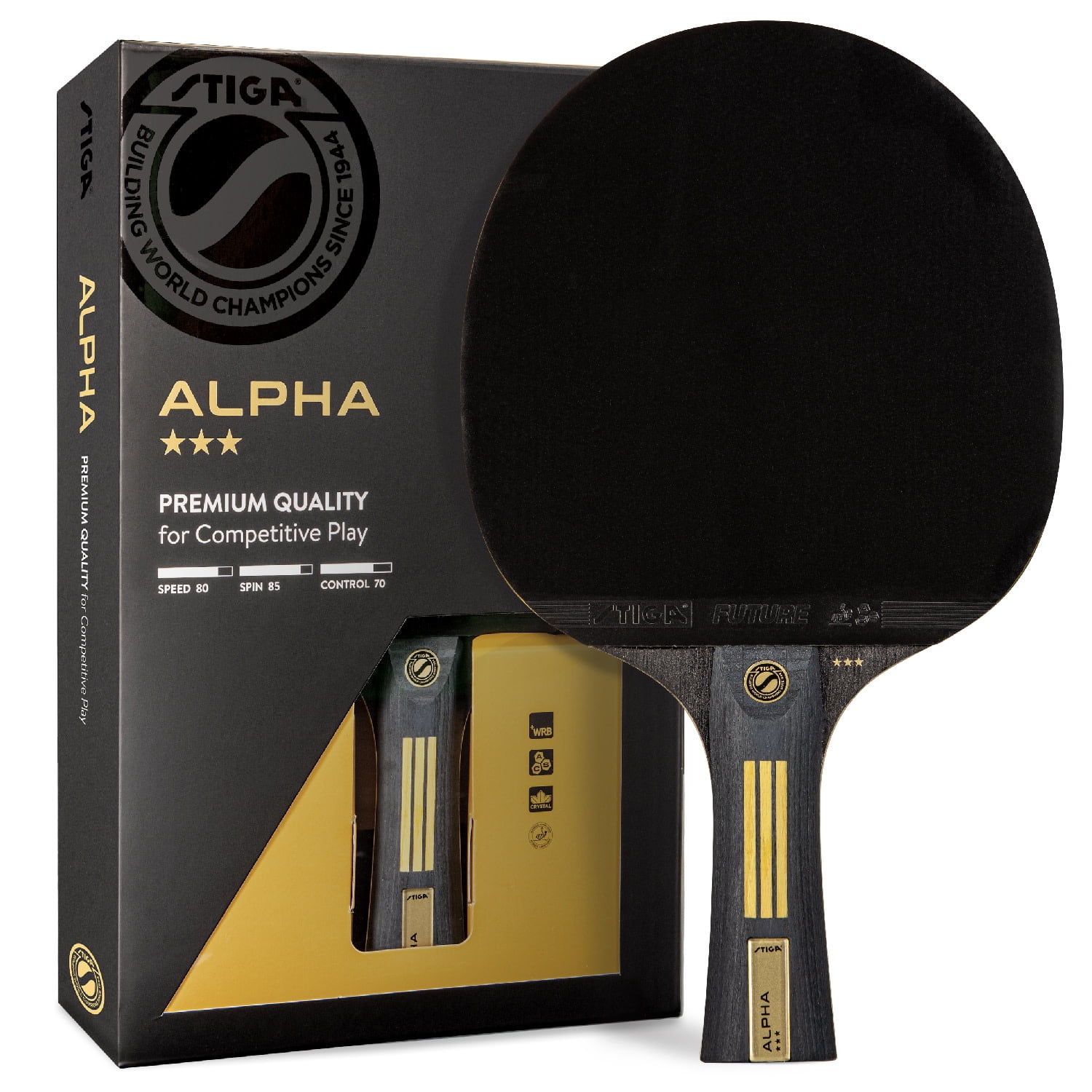 STIGA Alpha Extra Light Table Tennis Paddle, Rubber Red/Black - Walmart.com
