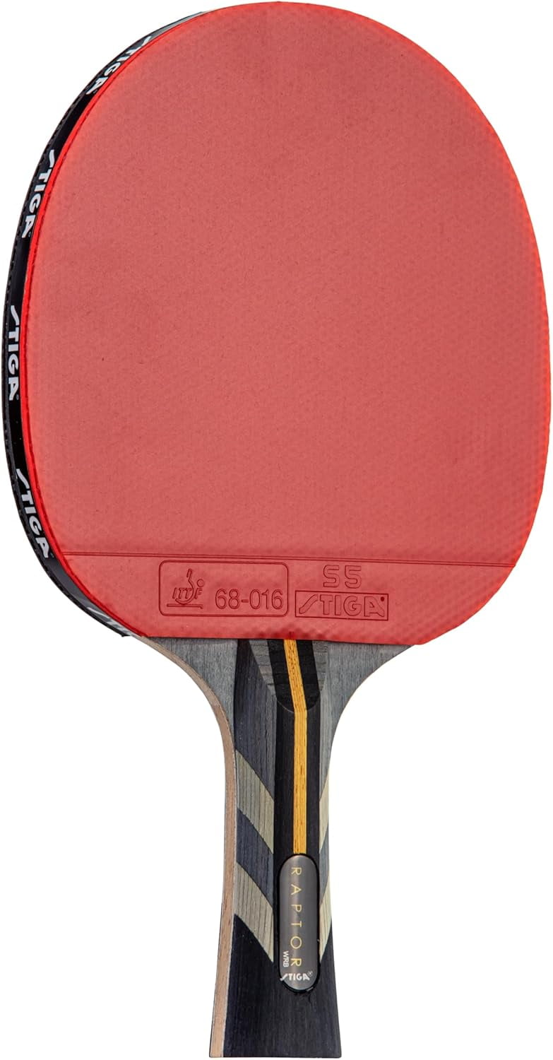 STIGA Raptor Performance Ping Pong Paddle - 7-ply Carbon Fiber Blade ...