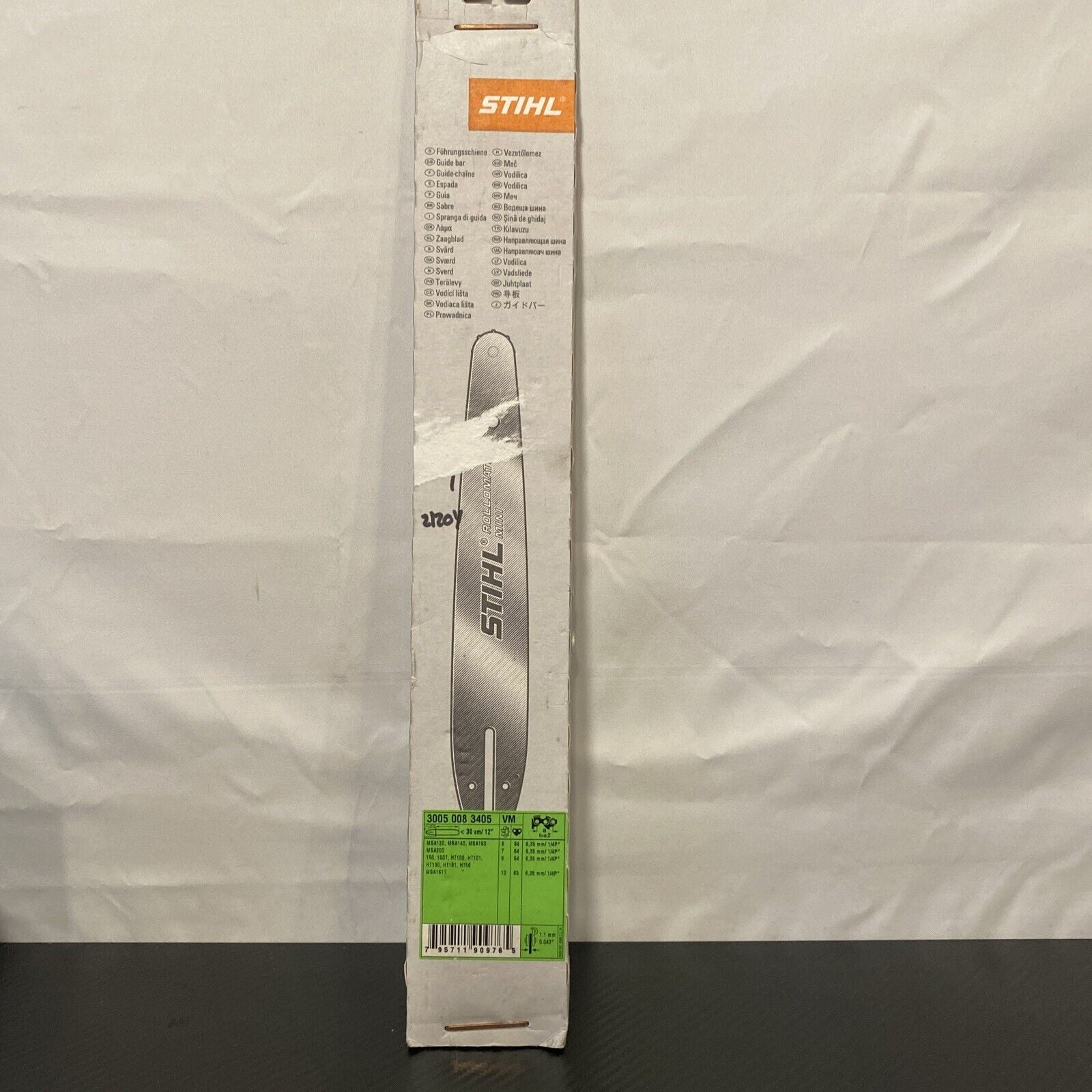STIHL 12" Rollomatic E Mini Guide Bar, 1/4" Picco .043", OEM for MS150 ...