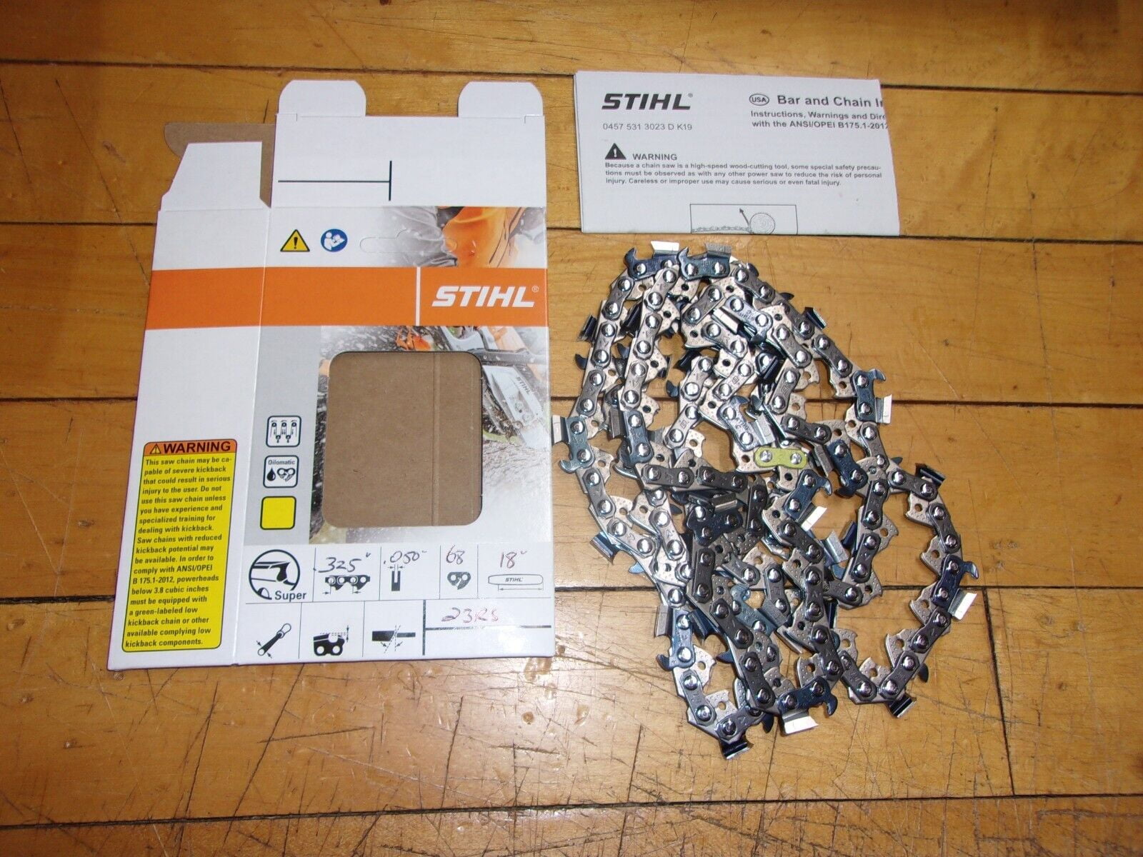 STIHL OEM Chainsaw Chain 18" Rapid Super .325" Pitch .050" Gauge 68DL ...