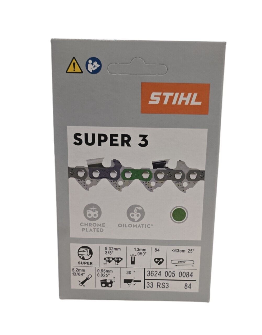 STIHL Oilomatic Super 3 Chainsaw Chain 25" Green (3624 005 0084 ...