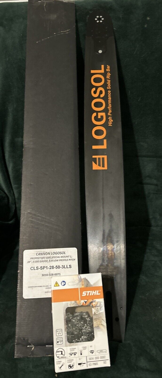 STIHL Ripping Chain 3614 000 0092 & Logosol 28” Proprietary Bar .050 ...