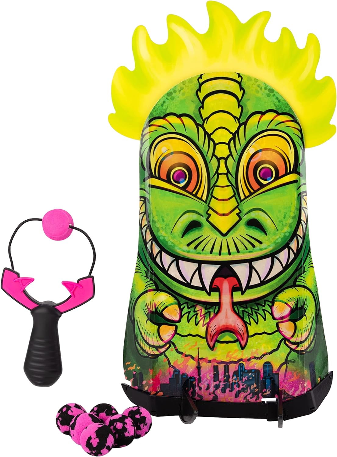 Hog Wild Sticky Punx Slingshot w/Target - Lizard - Portable Swiveling ...