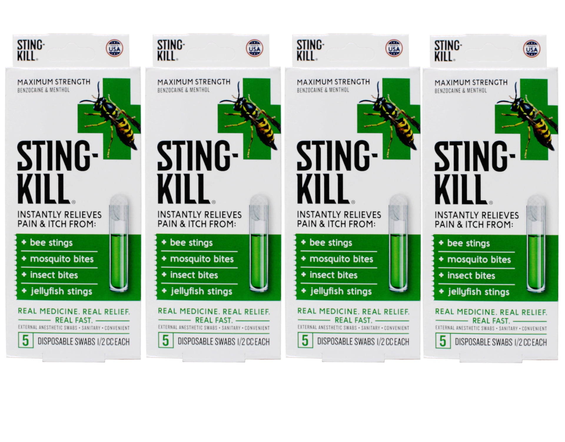 STING KILL SWABS 5CT Pack of 4 - Walmart.com