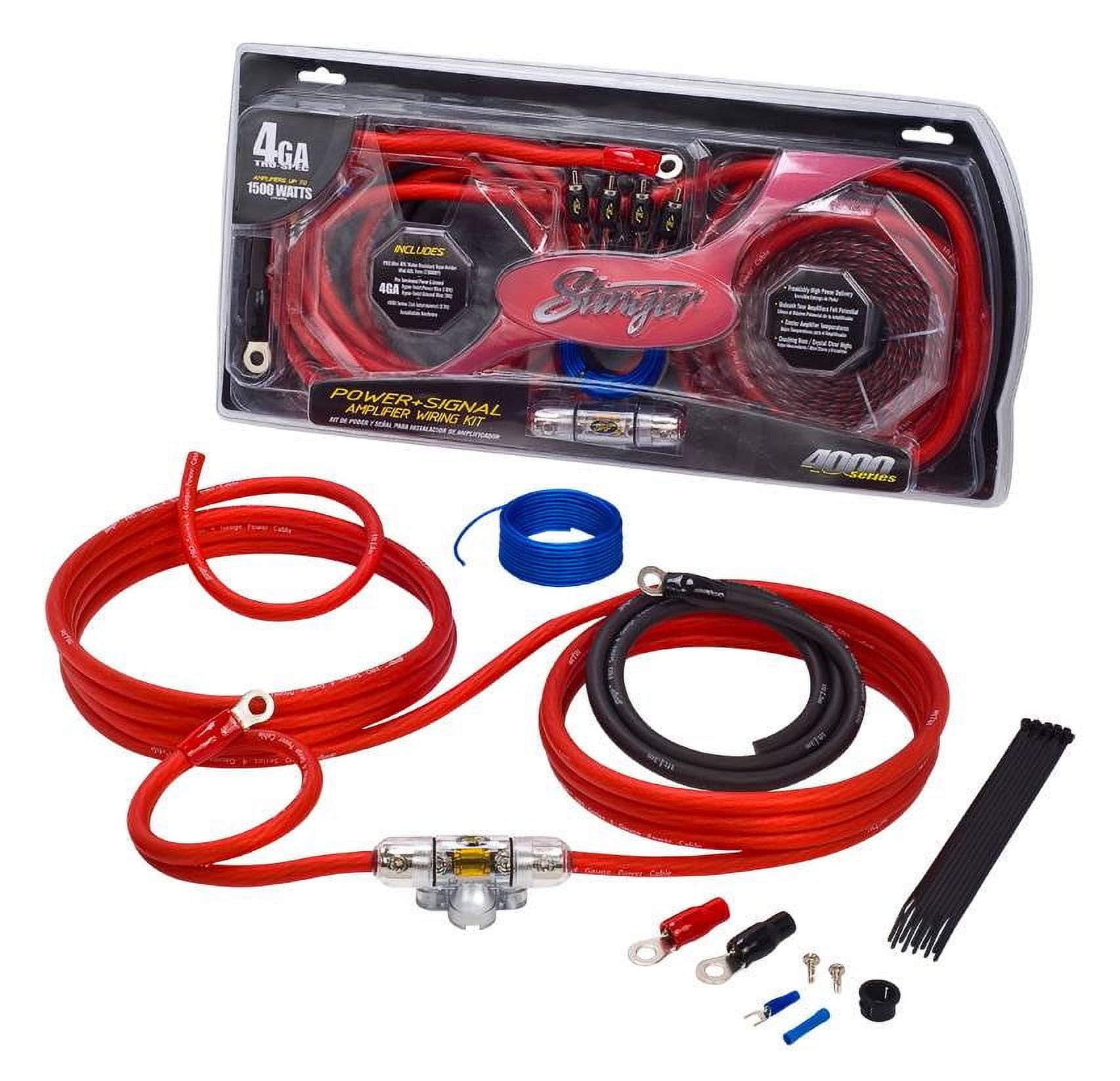 Stinger SK4641 4-Gauge 4000 Series Car Audio Amplifier Installation Kit ...
