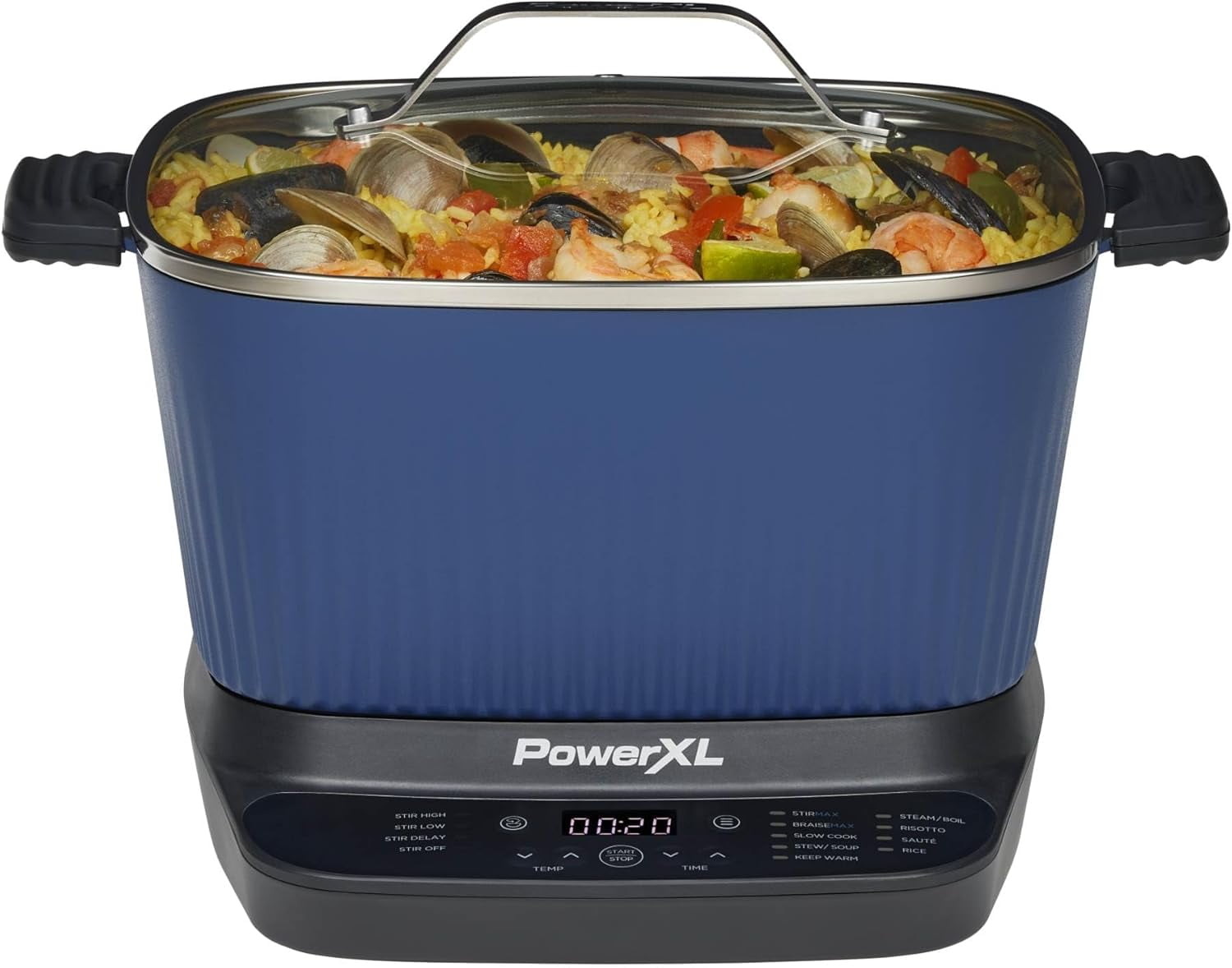 STIRMAX Midnight Blue 7.5 Quart Digital Multi-Cooker with Automatic ...