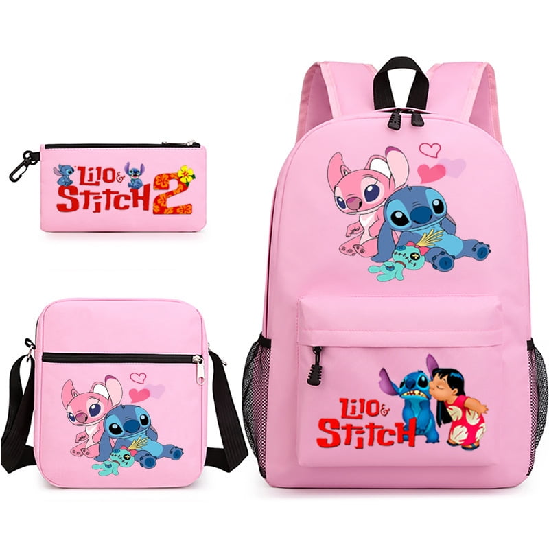 STITCH Anime Backpacks Sets, Cartoon Laptop Backpack with Lunch Bag and ...