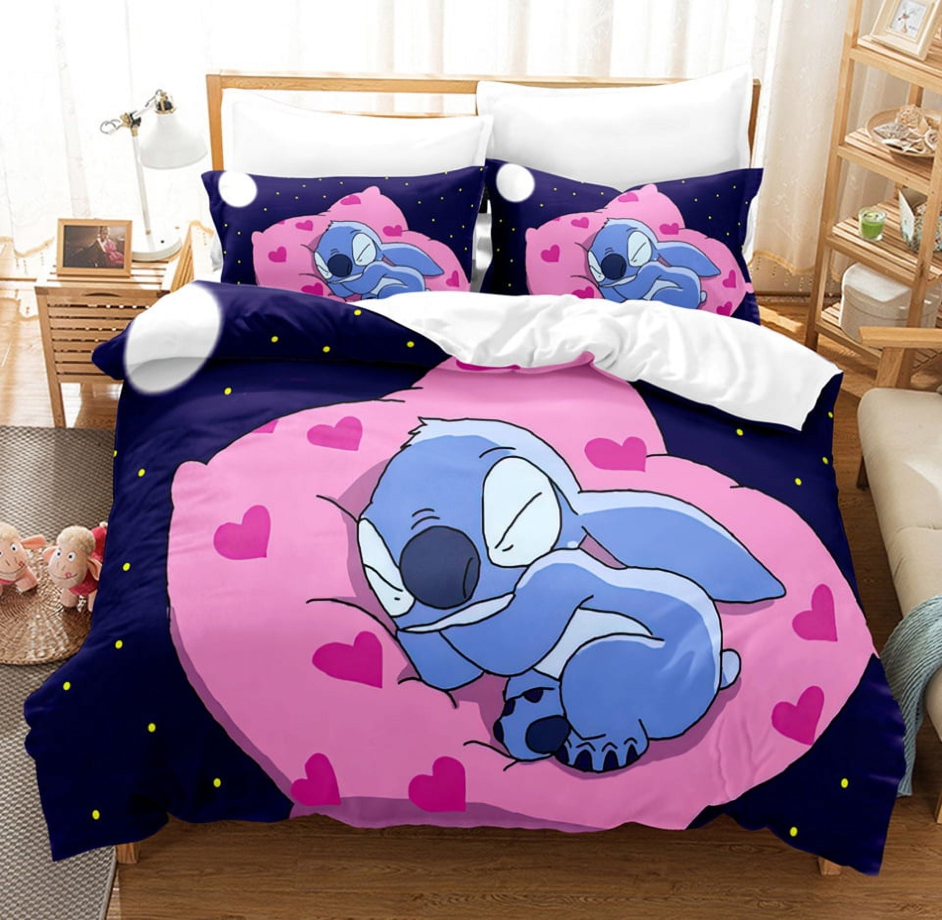 STITCH Bedding Set, 2-Piece/3-Piece Anime Ultra Soft Breathable 3D ...