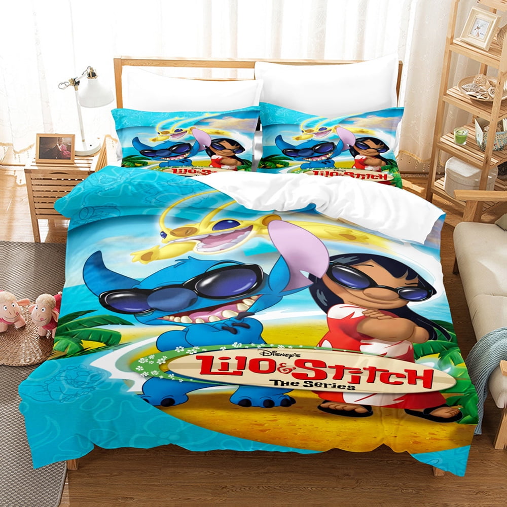 STITCH Bedding Set, 2-Piece/3-Piece Anime Ultra Soft Breathable 3D ...