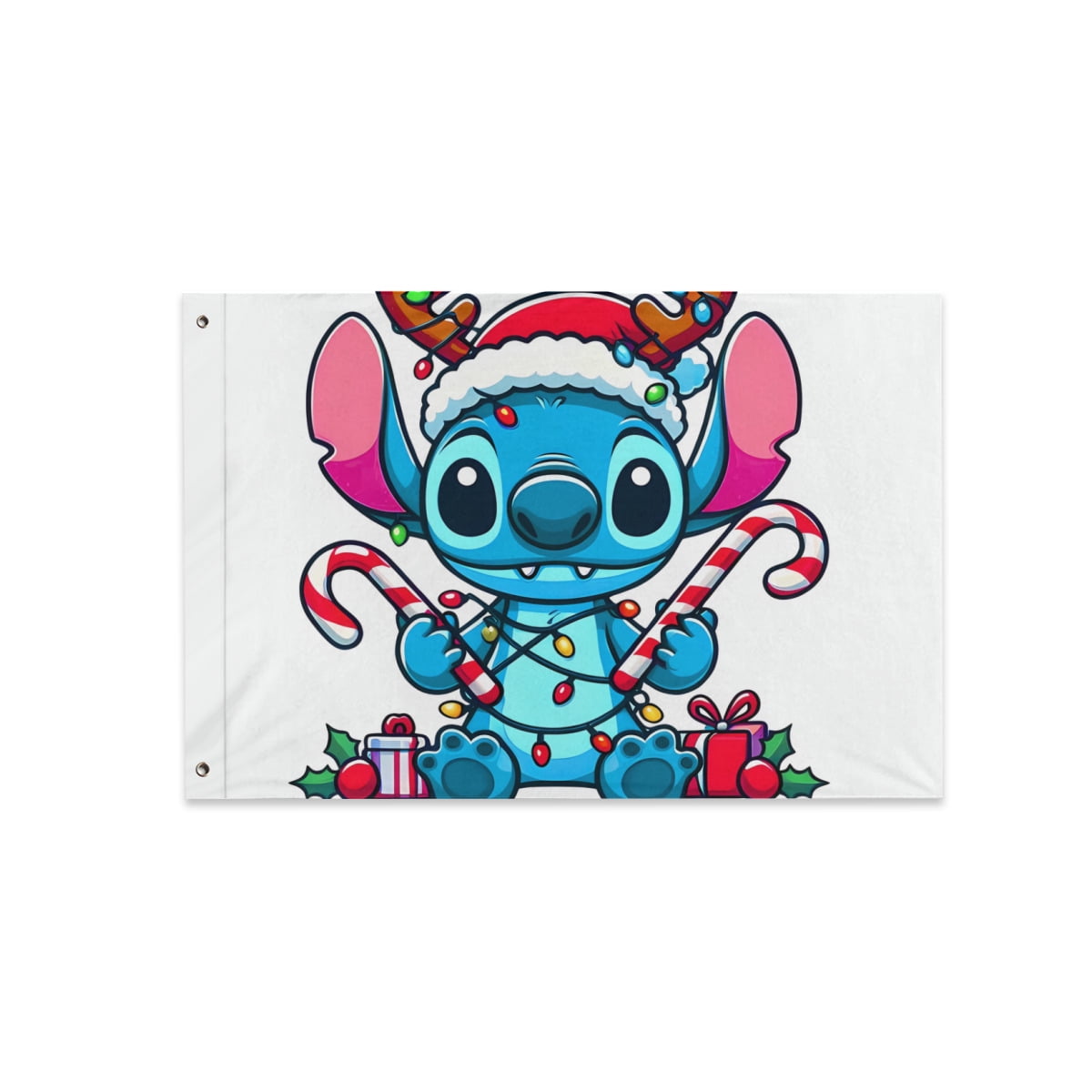STITCH Christmas Double-sided Flag Multiple Sizes Double-sided Cartoon ...
