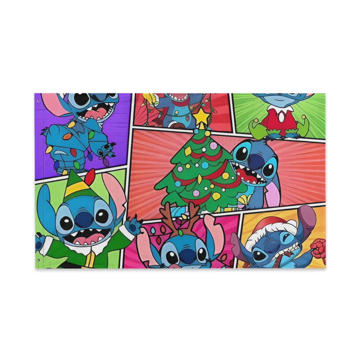 STITCH Christmas Double-sided Flag Multiple Sizes Double-sided Cartoon ...