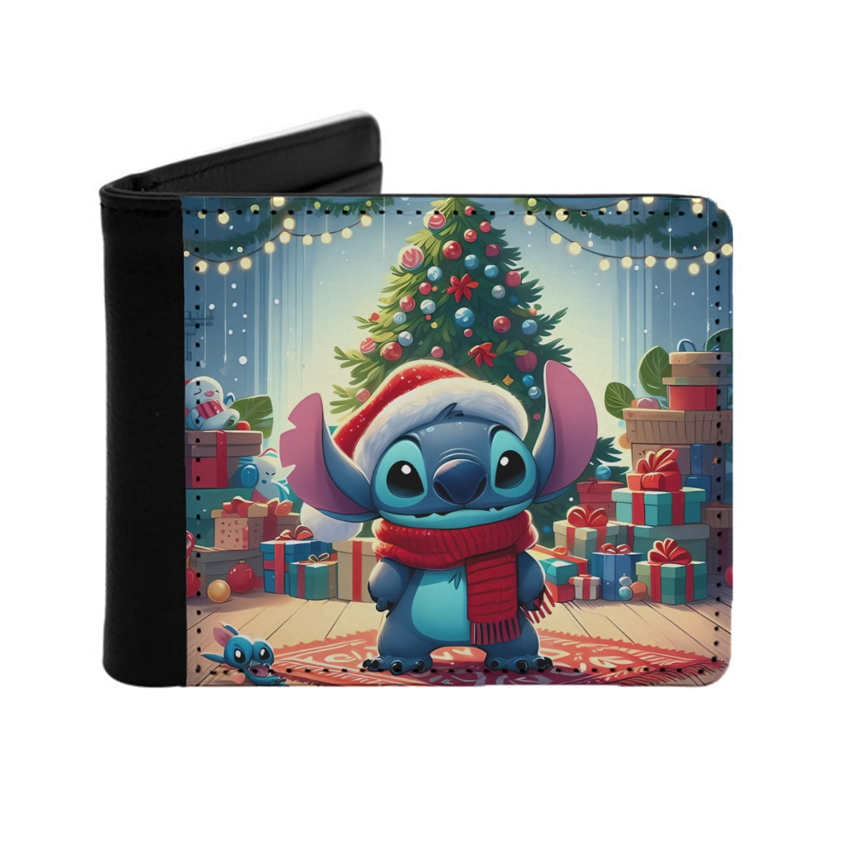 STITCH Christmas Wallet for Boys Men Kids Girls Teen Leather Bifold Bi ...