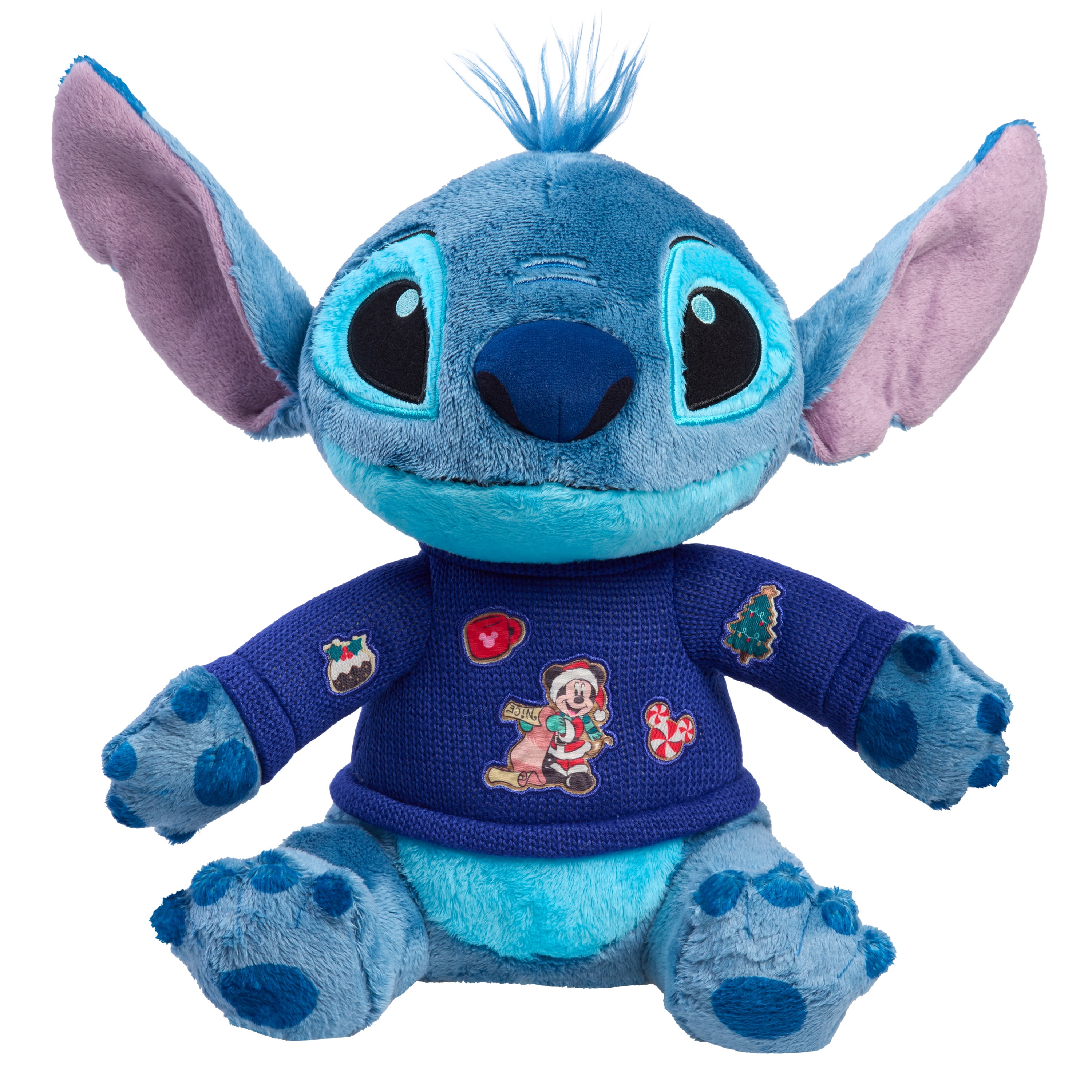 Disney Stitch 12.5-inch Plush Stuffed Animal with Mickey Mouse Sweater ...