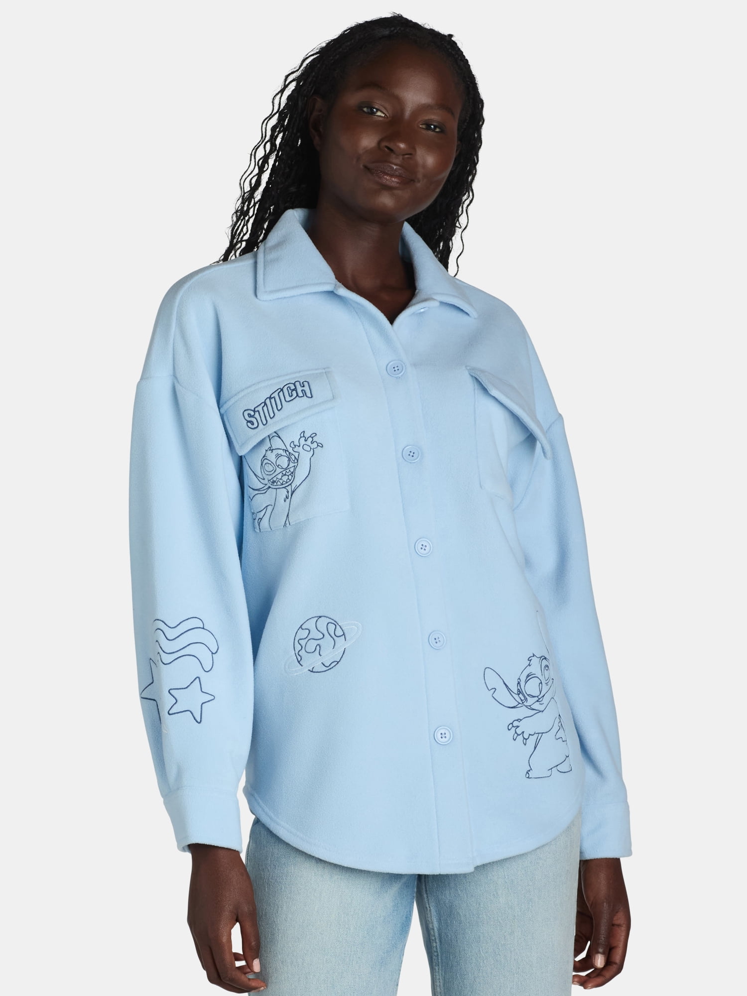 Disney Stitch Women's Shacket - Walmart.com
