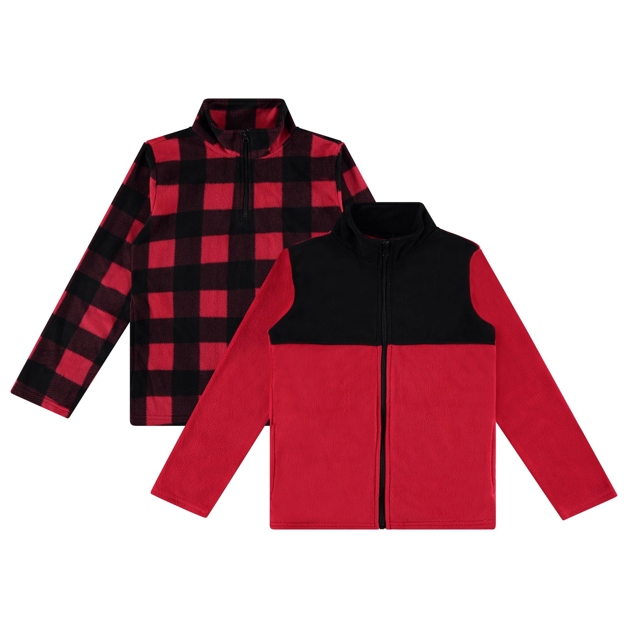 STITCH & STONE Boys 2PK Micro Fleece Pullover - Cozy and Cool Sweaters ...