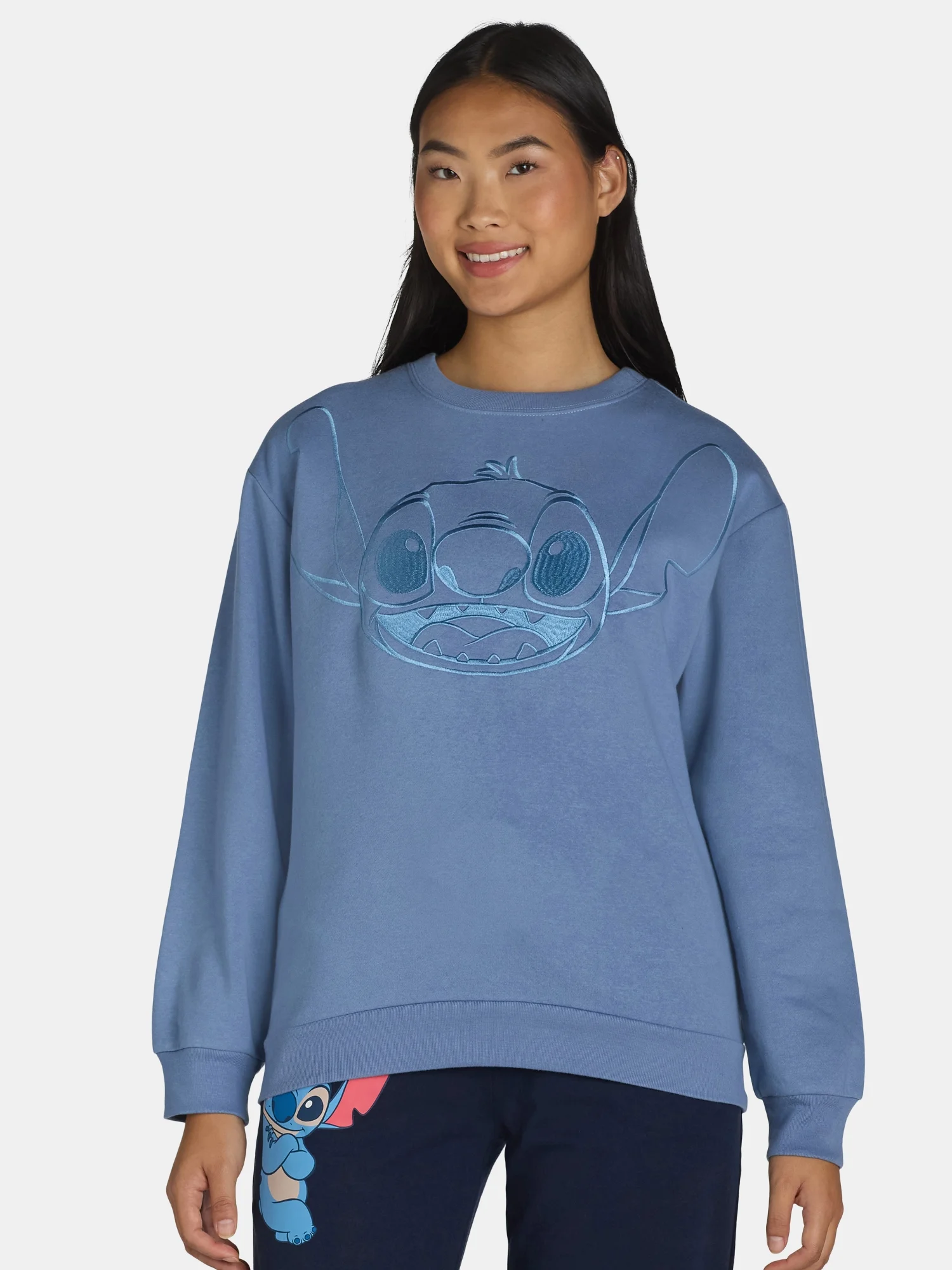 Disney Women’s Stitch Embroidered Graphic Sweatshirt, Sizes XXS-XXL ...
