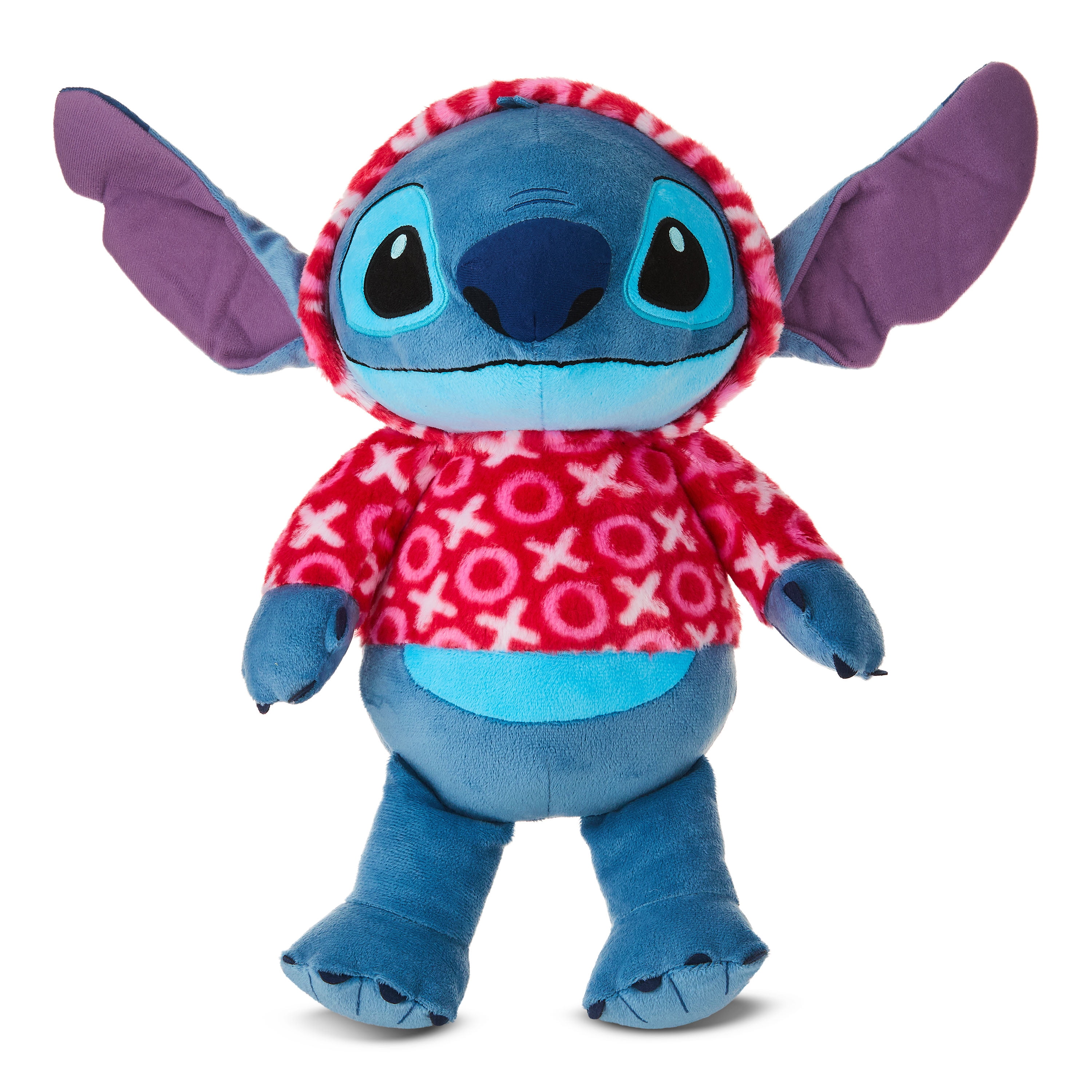 Disney, Large Plush Toy, 13", Valentine’s Day Stitch with Heart Hoodie ...