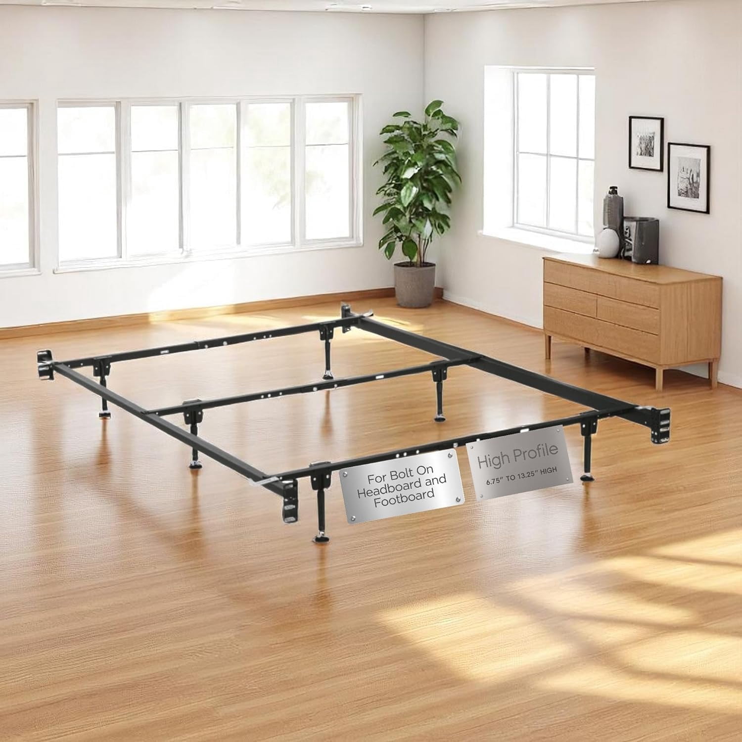 STL Beds Extra Heavy Duty Full to Queen Convertible Bed Frame Bolts On ...