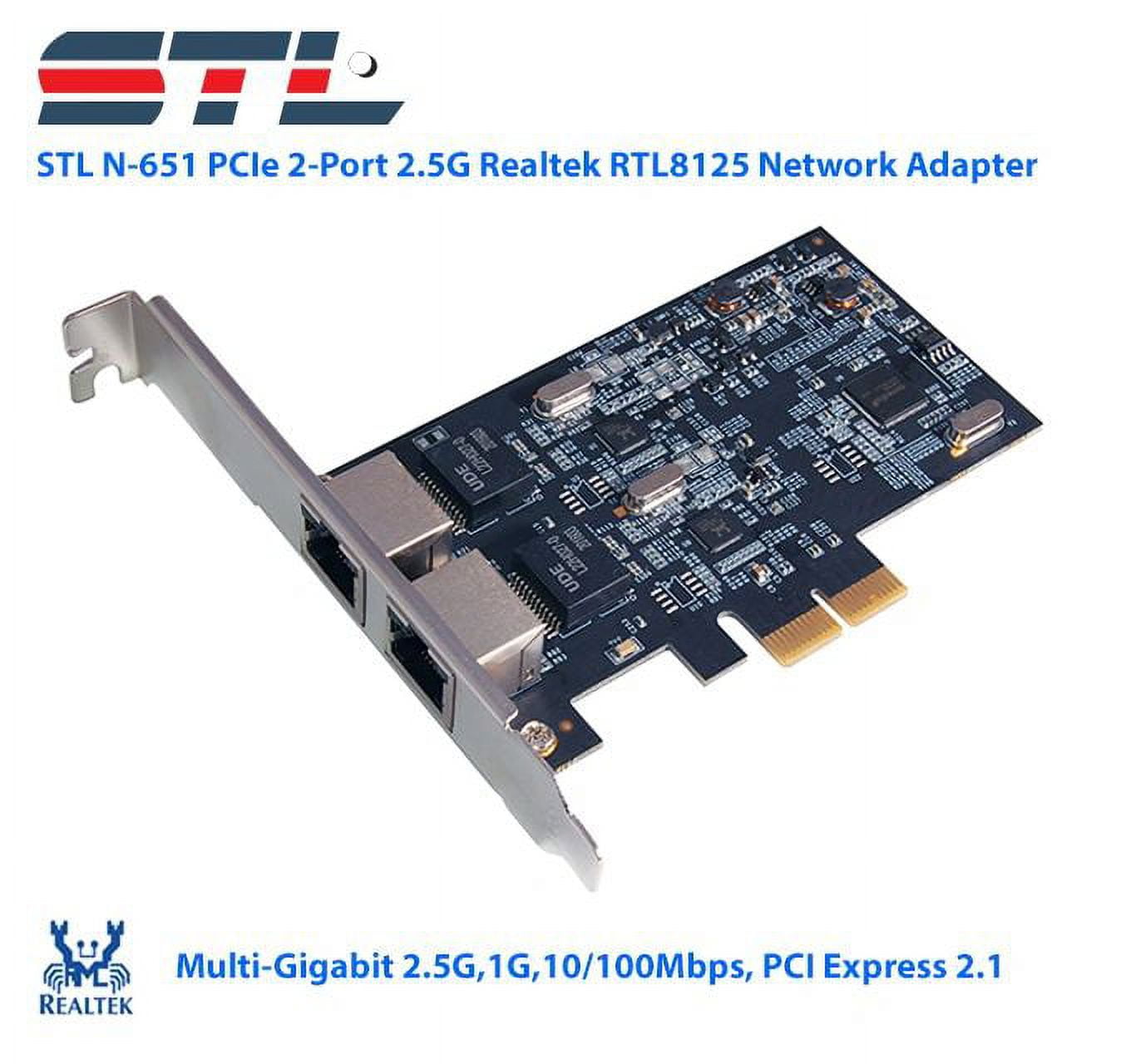 STL N-651 PCIe 2-Port 2.5G Realtek RTL8125B Network Adapter - Walmart.com