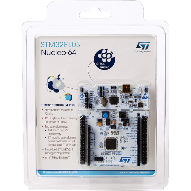 STM32 Nucleo-64 Development Board with STM32F103RB MCU, Supports Arduino and ST Morpho ...