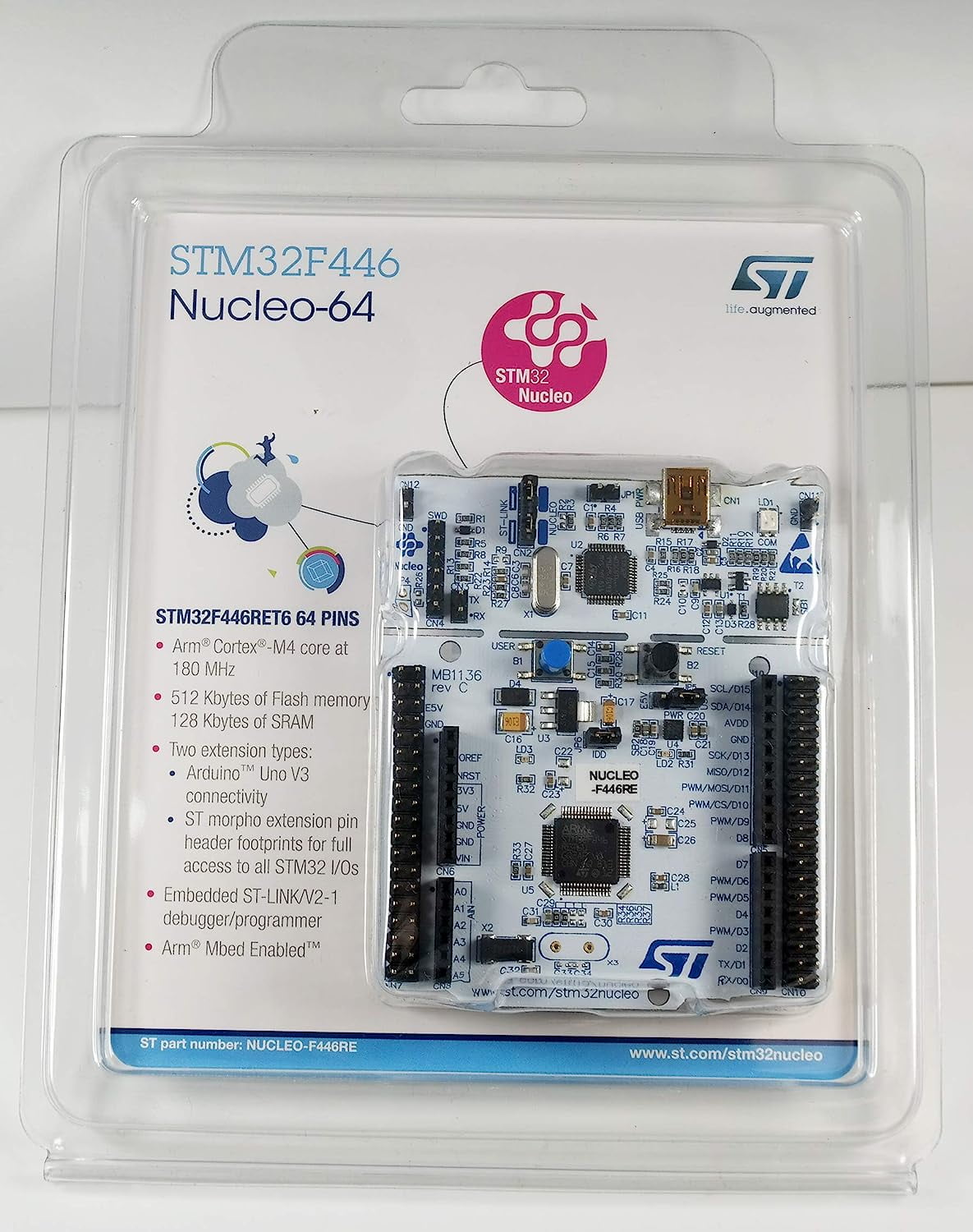 STM32 Nucleo Development Board with STM32F446RE MCU NUCLEO-F446RE ...