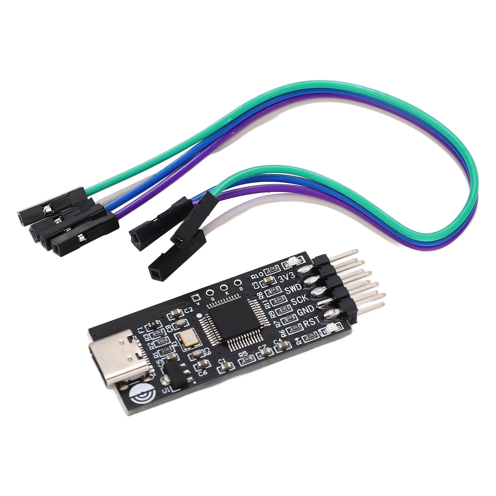 STM32 Simulation Download Burner, DC5V Offline Downloader, SWD USB Serial Port Debugger for ...
