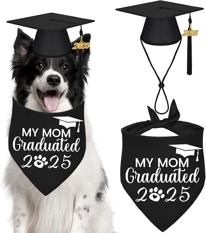 STMK Dog Graduation Cap Bandana, Graduation Dog Cap with 2025 Tassels ...