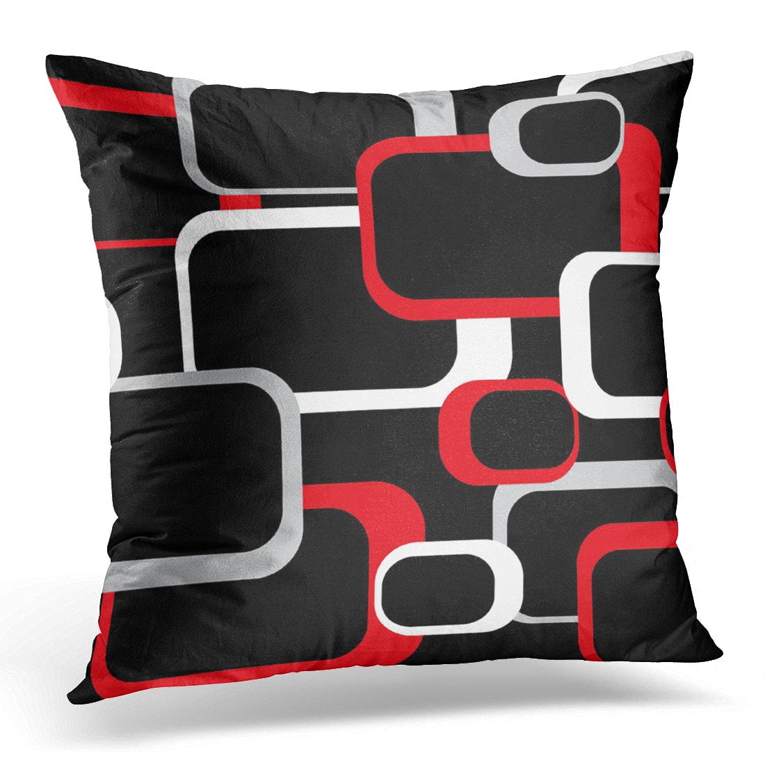 STOAG Black Inspired Red White and Gray Retro Geometric Throw ...