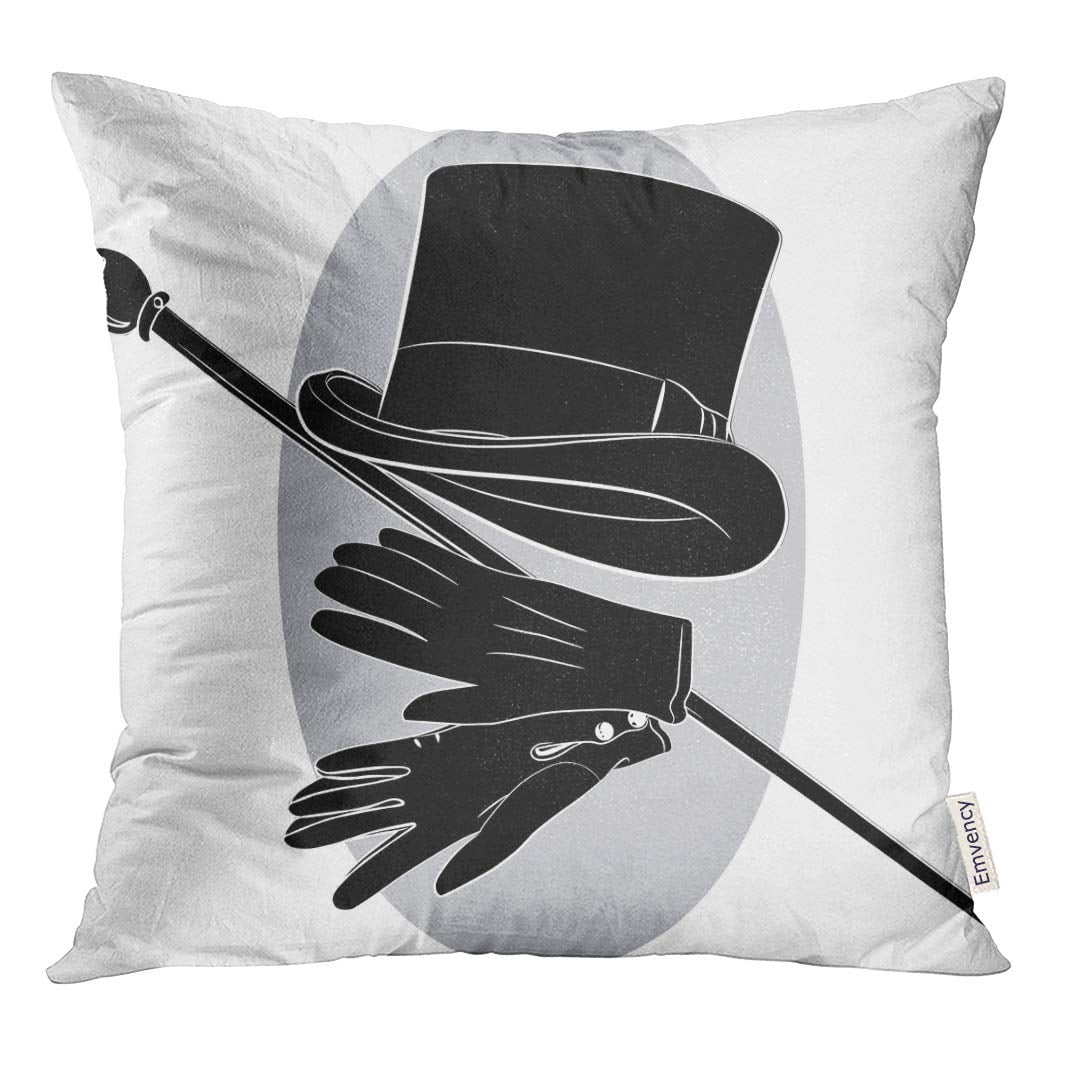 STOAG Top Cylinder Hat Gloves and Walking Stick Cane Gentleman Magician ...