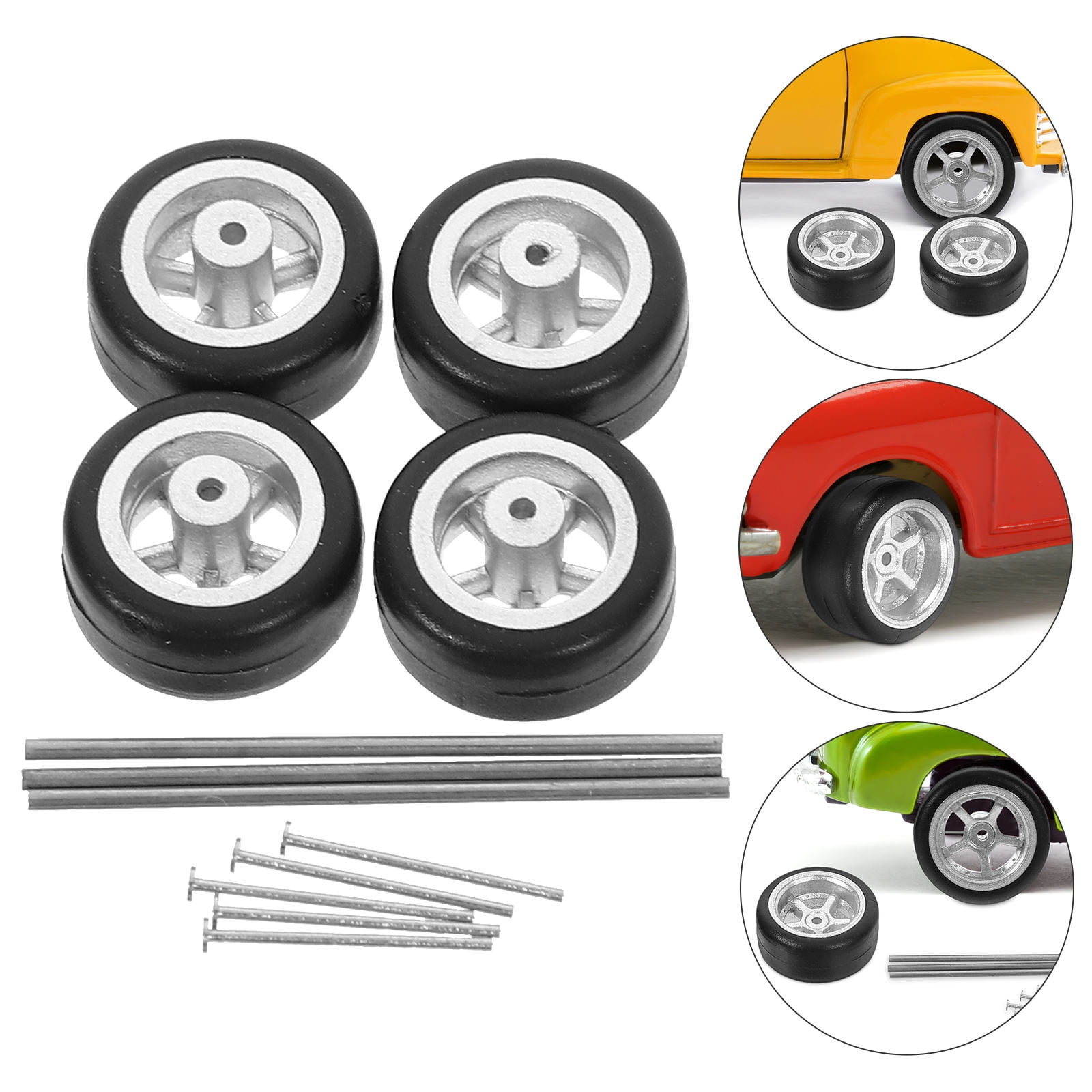 STOBOK Rc Car Replaceable Wheel Rc Car Toy Tires Metal Enhanced ...