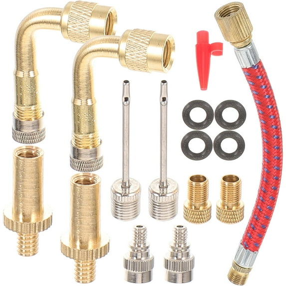 STOBOK 1 Set of Air Valve Adapter Bike Adapter Tool Golden Nylon Valve ...