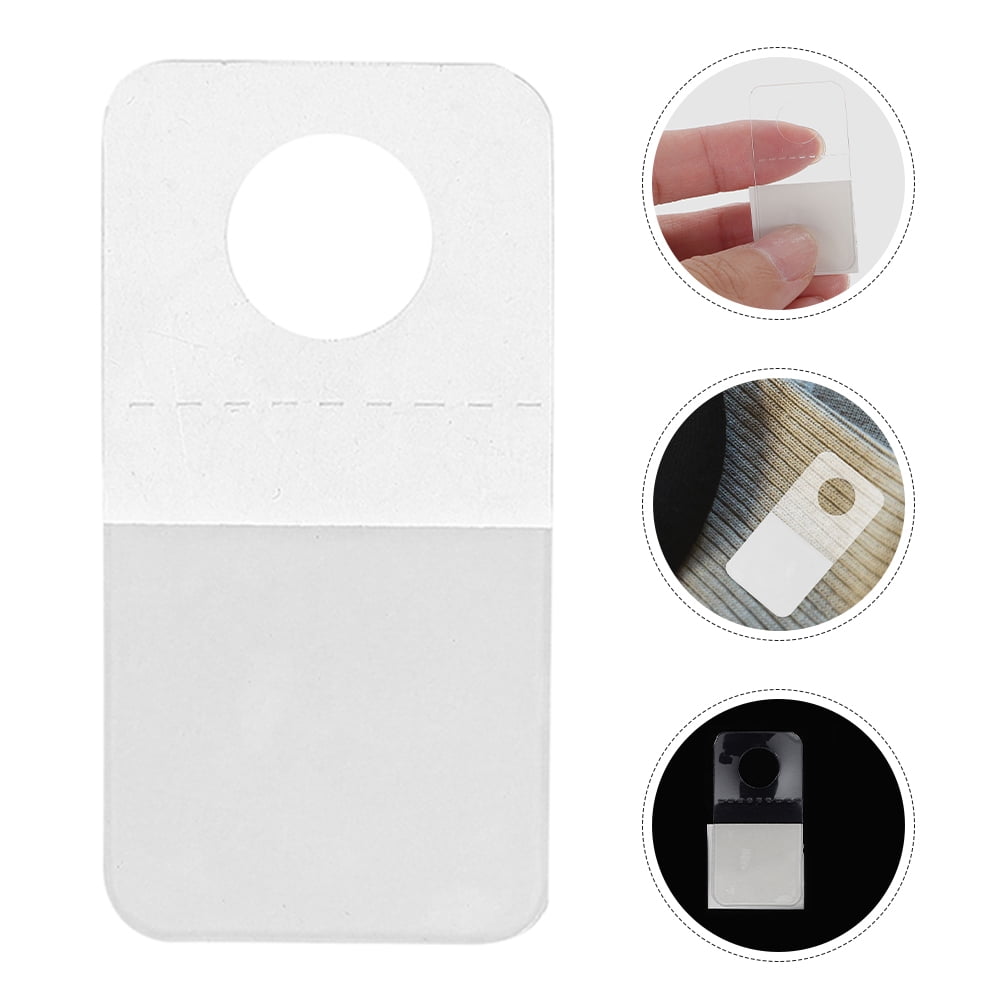 STOBOK Adhesive Hanging Tabs Clear PVC for Storage Use Easy ...