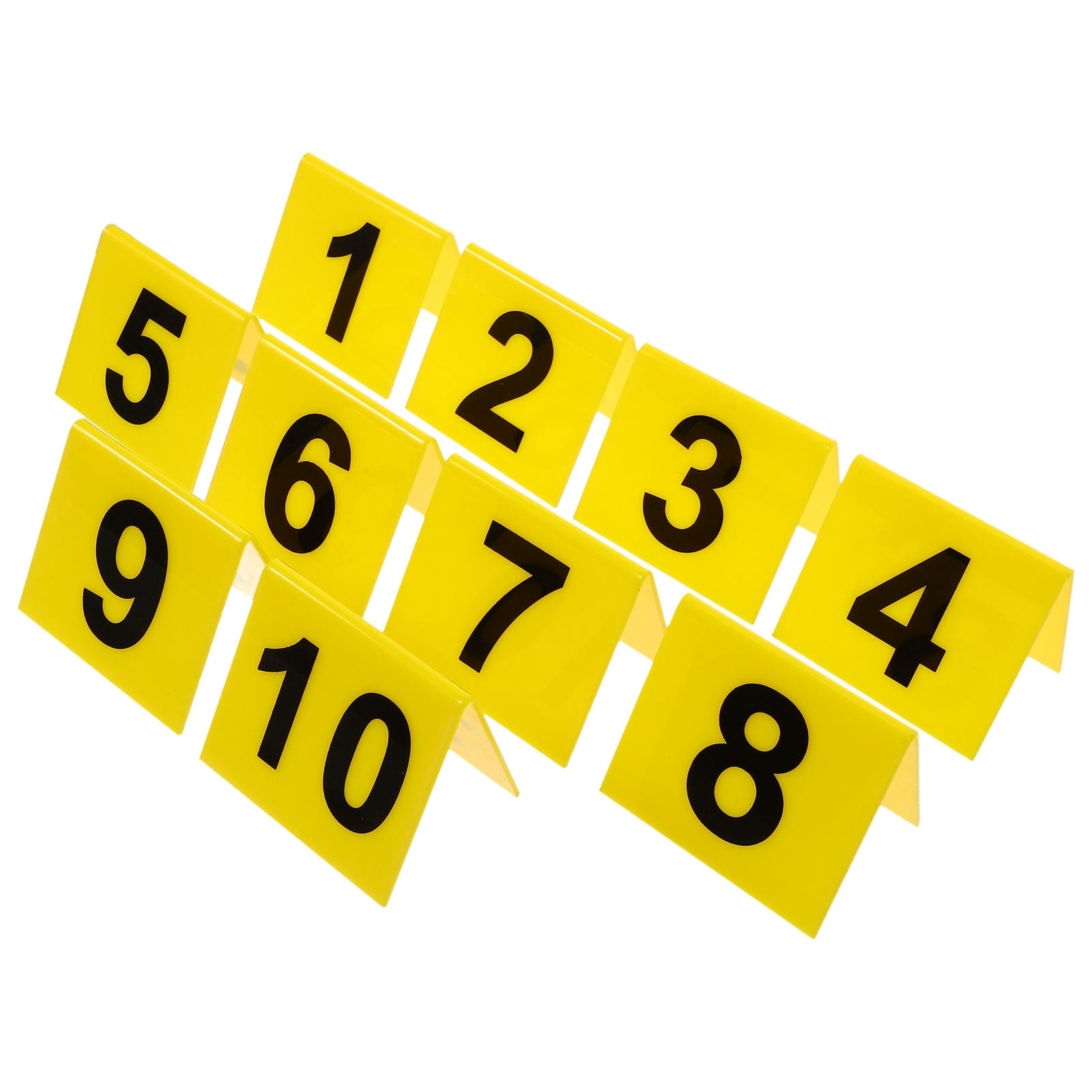 STOBOK 10pcs Reserved Table Signs Black Acrylic Number Marking Wear and ...
