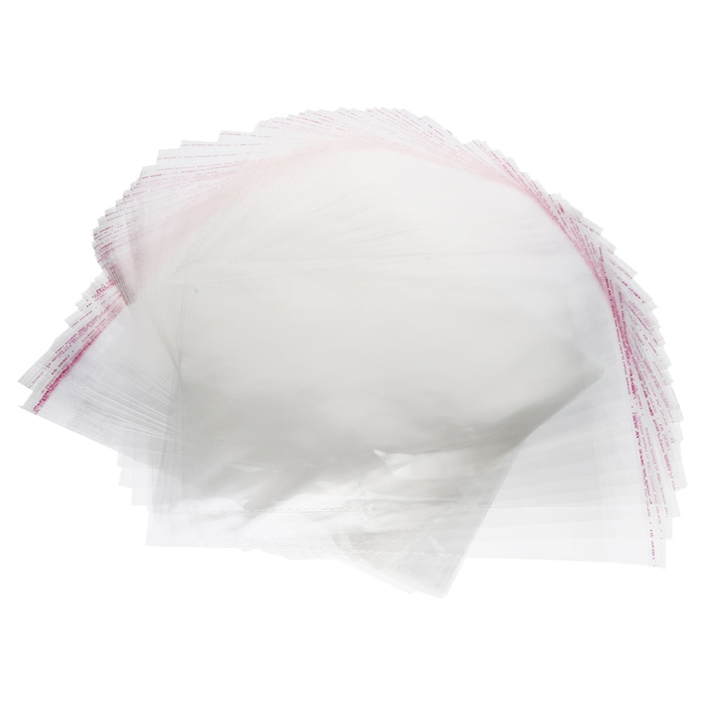 STOBOK 200pcs Storage Bags OPP White Clear Storage Packing for General ...