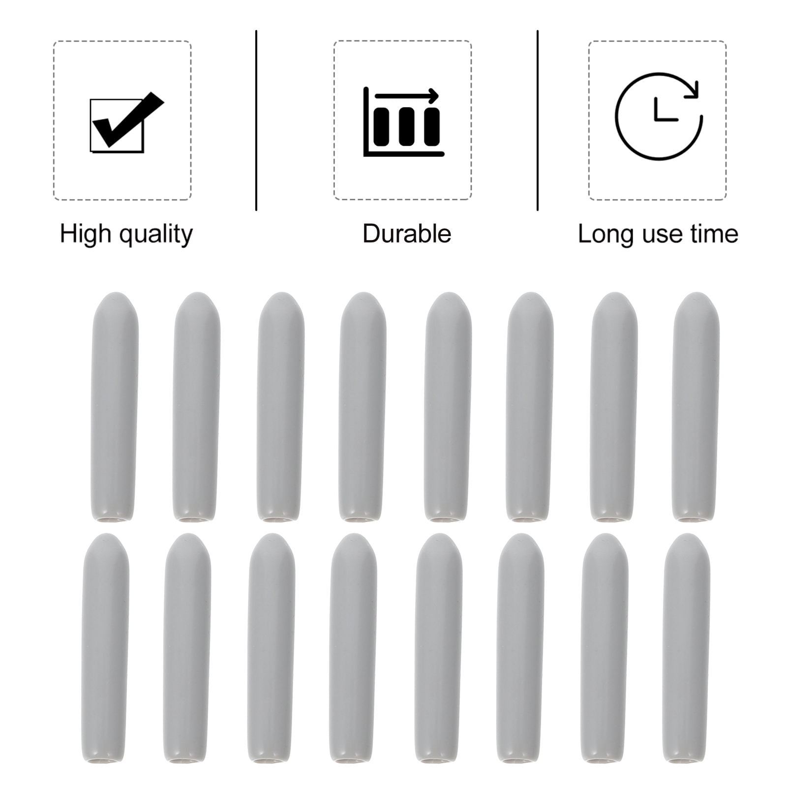 STOBOK 200pcs Rack Tip Protectors Black Rubber Protect from corrosion ...