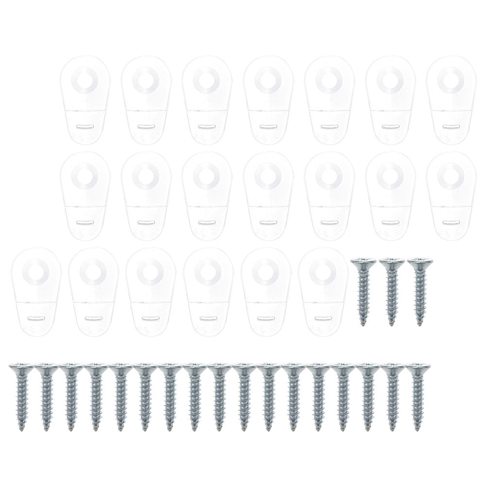STOBOK 50pcs Bathroom Mirror Clips Holding Glass Classic Appearance ...