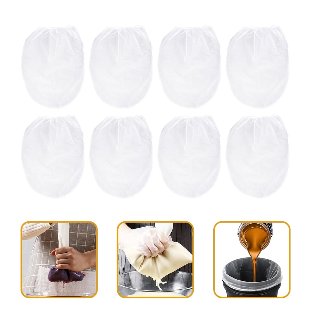 STOBOK 8Pcs Paint Strainer Bags Nylon Filtration Gardening White ...
