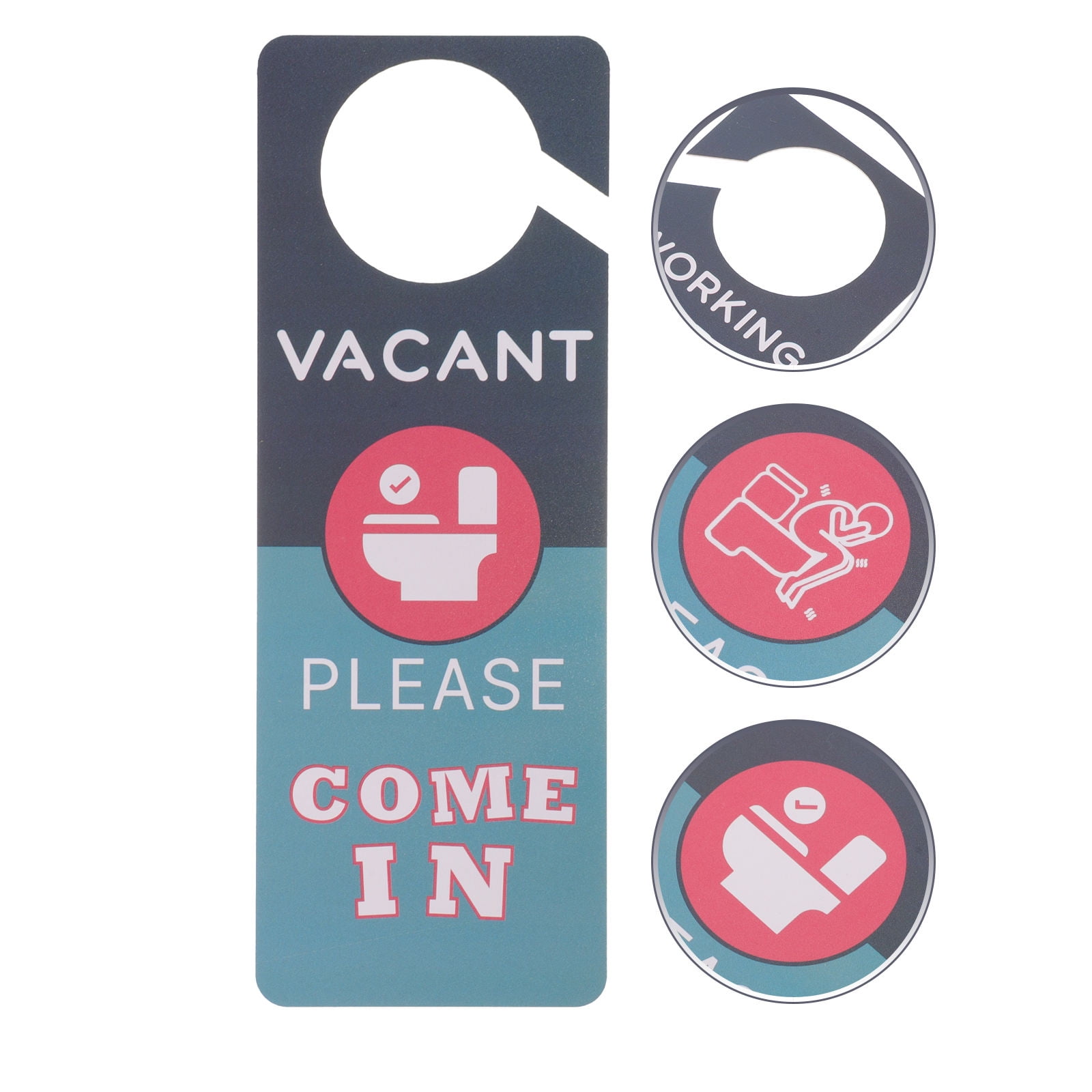 STOBOK Washroom Door Hanger Sign Double Sided PVC with Clear Do Not ...