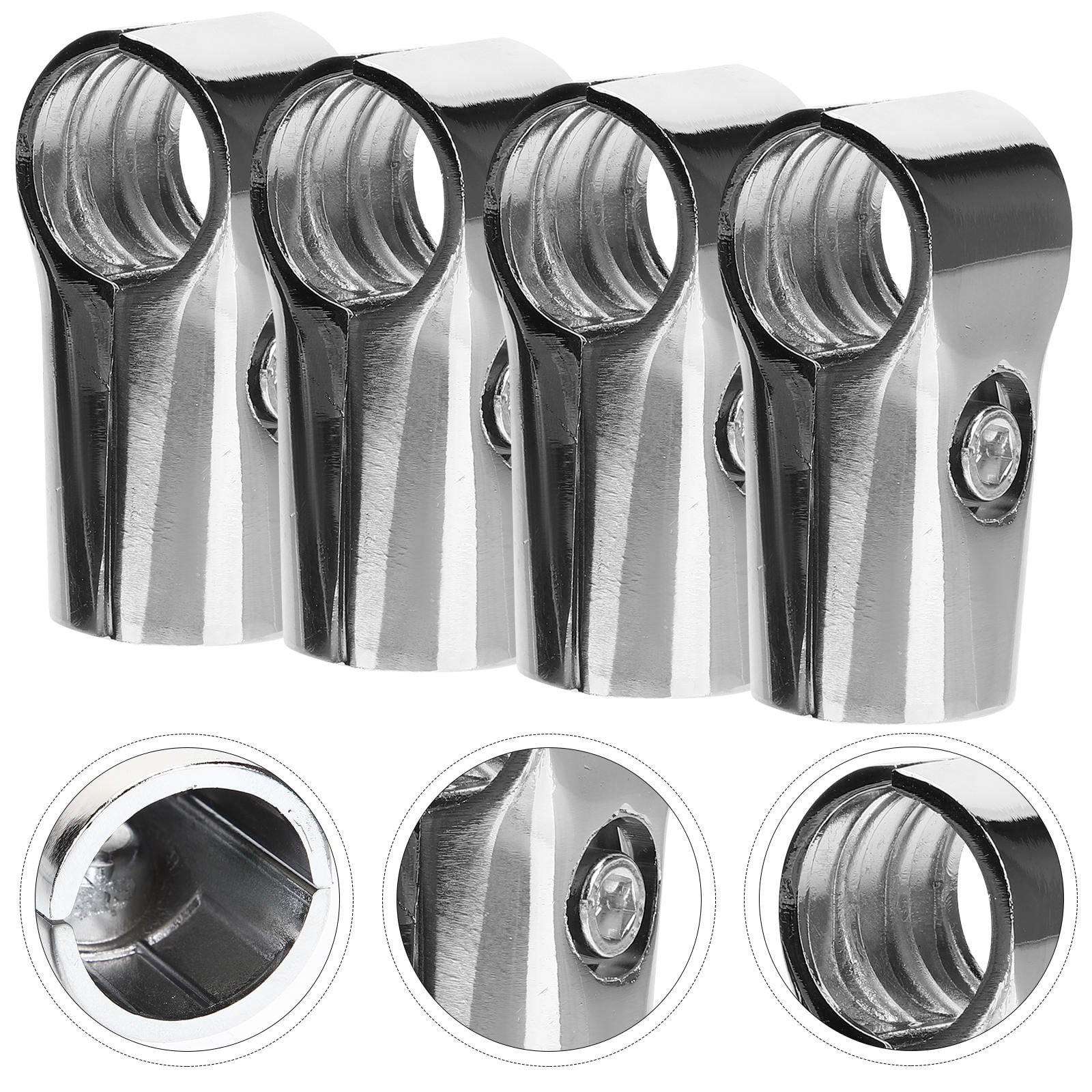 STOBOK 4Pcs Metal Closet Rod Support Connector for Hanging Clothes and ...
