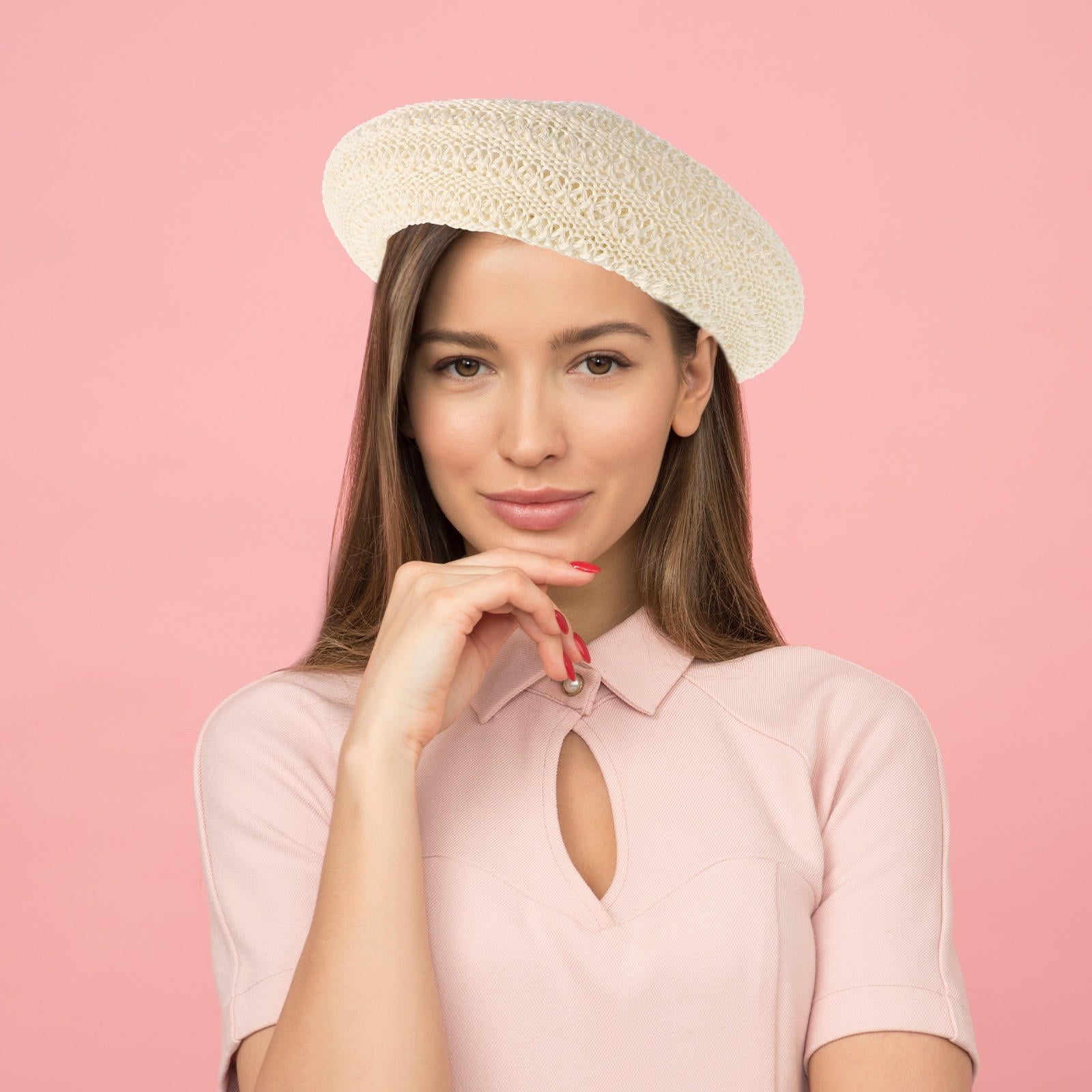 STOBOK beret hats for women summer Beret Hat Vintage Beige 1Pcs Friends ...